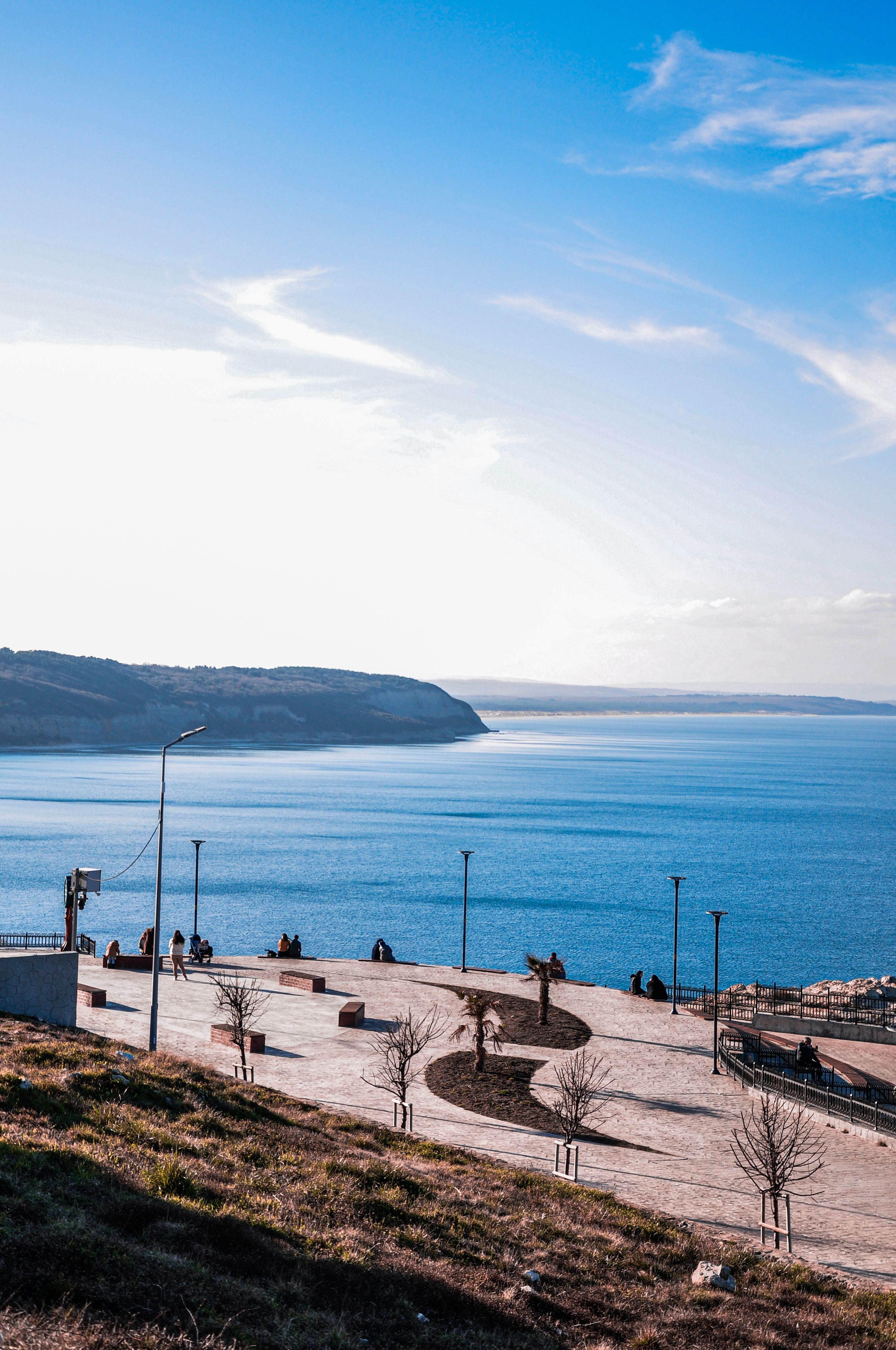 Scenic Sea View from Coastal Promenade · Free Stock Photo