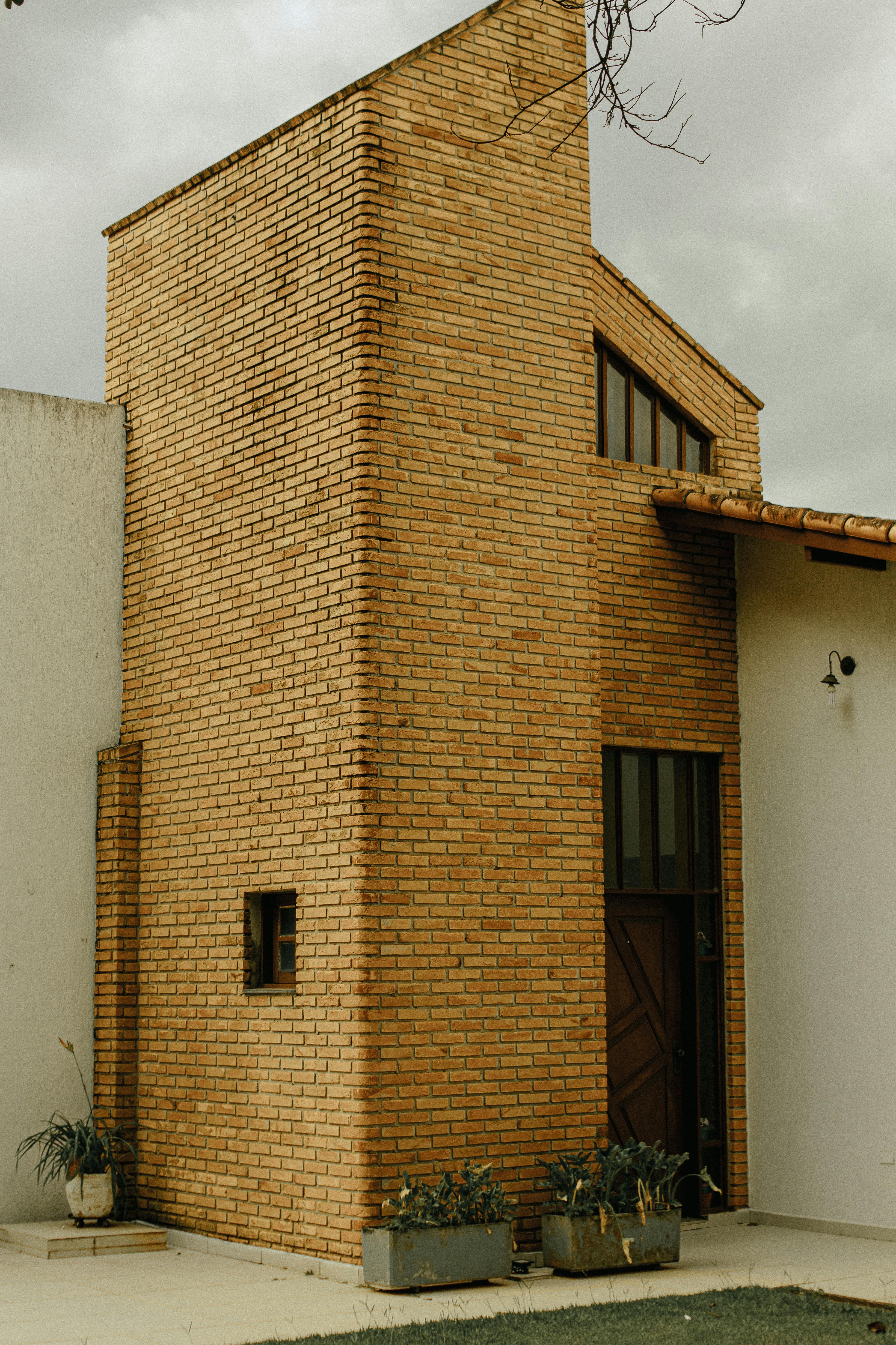 Modern Brick Facade of Contemporary Home · Free Stock Photo