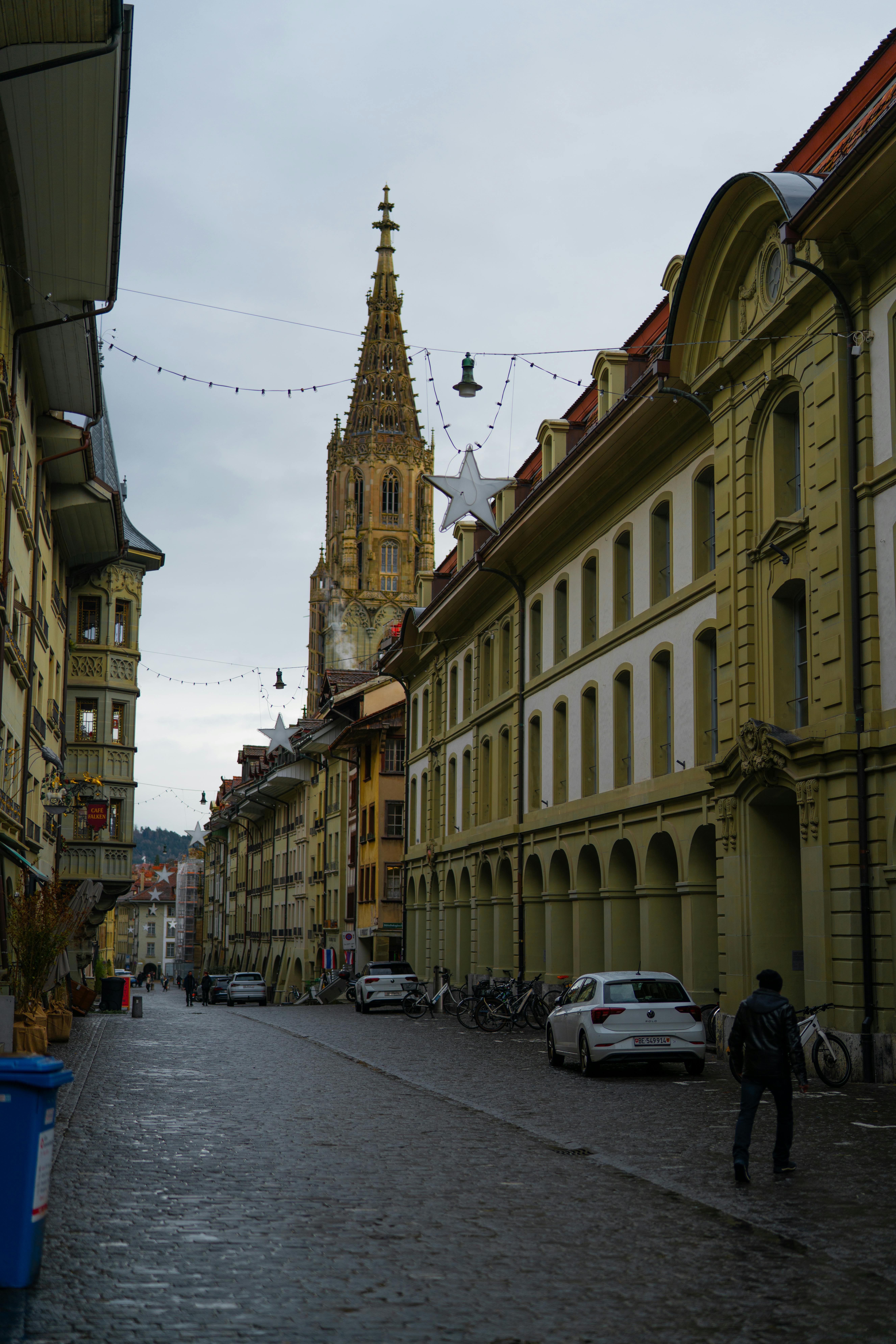 Historic Street View with Gothic Architecture in Bern · Free Stock Photo