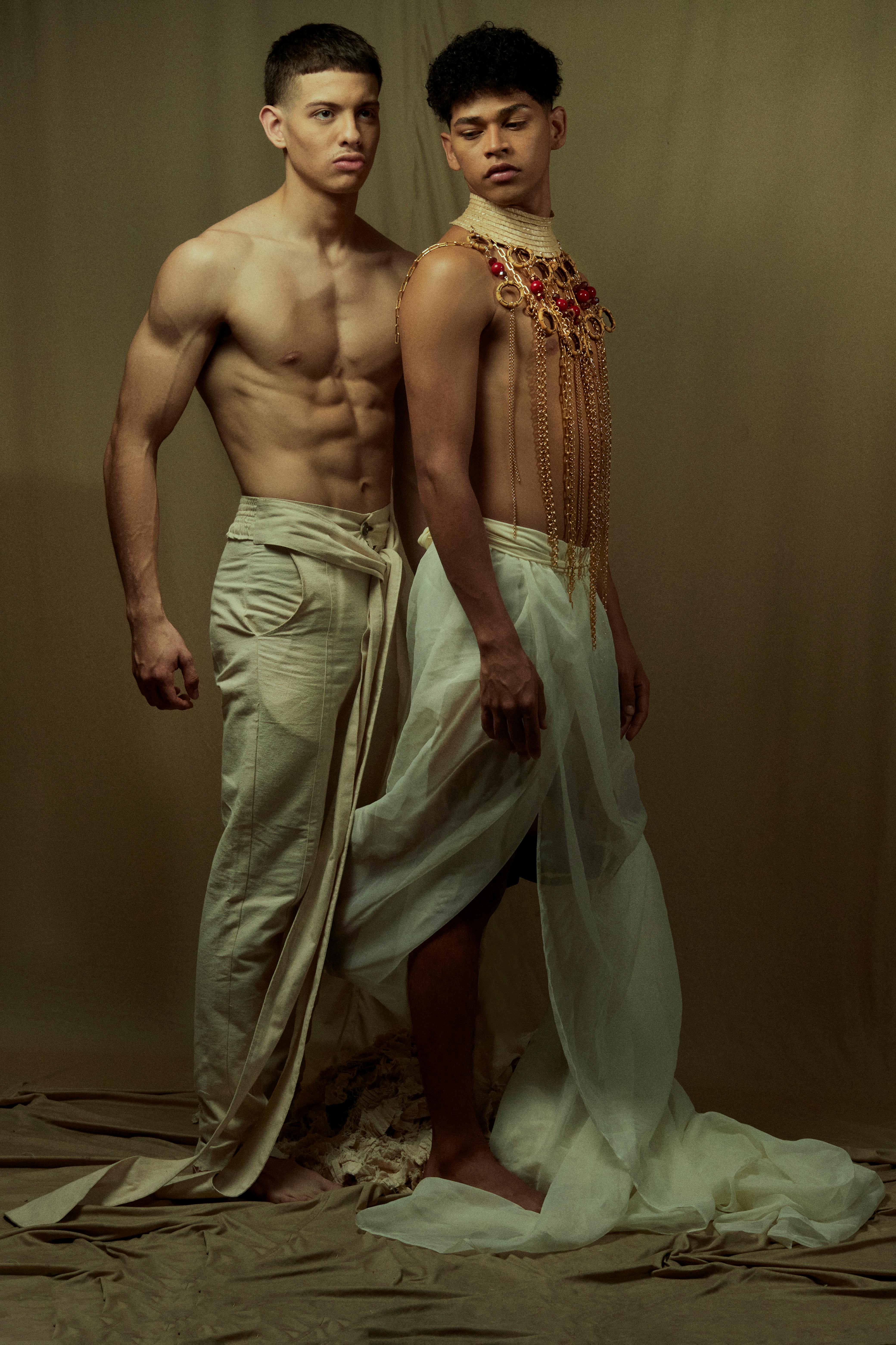 Artistic Portrait of Two Men in Fashionable Attire · Free Stock Photo