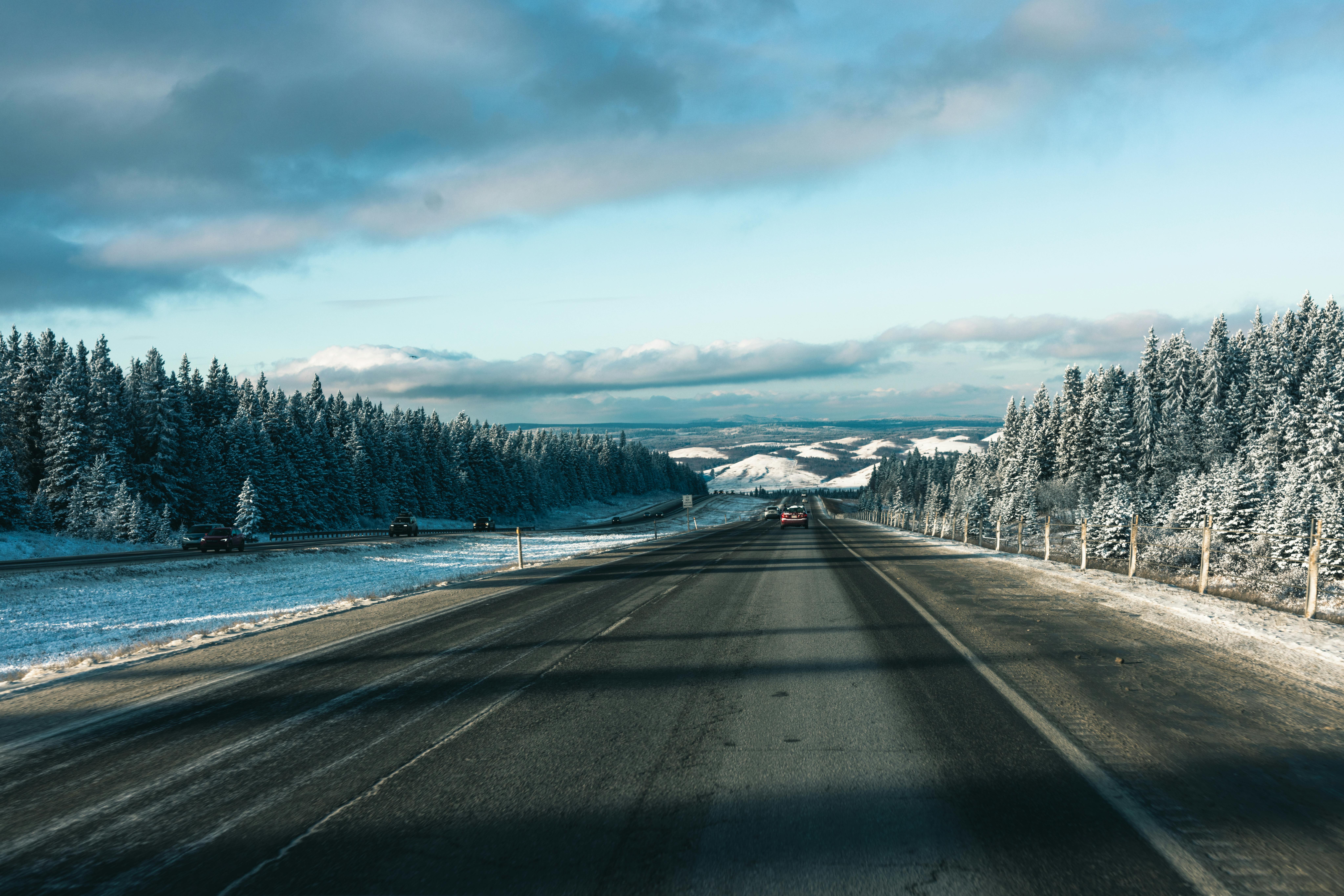 Scenic Winter Road in Banff National Park · Free Stock Photo