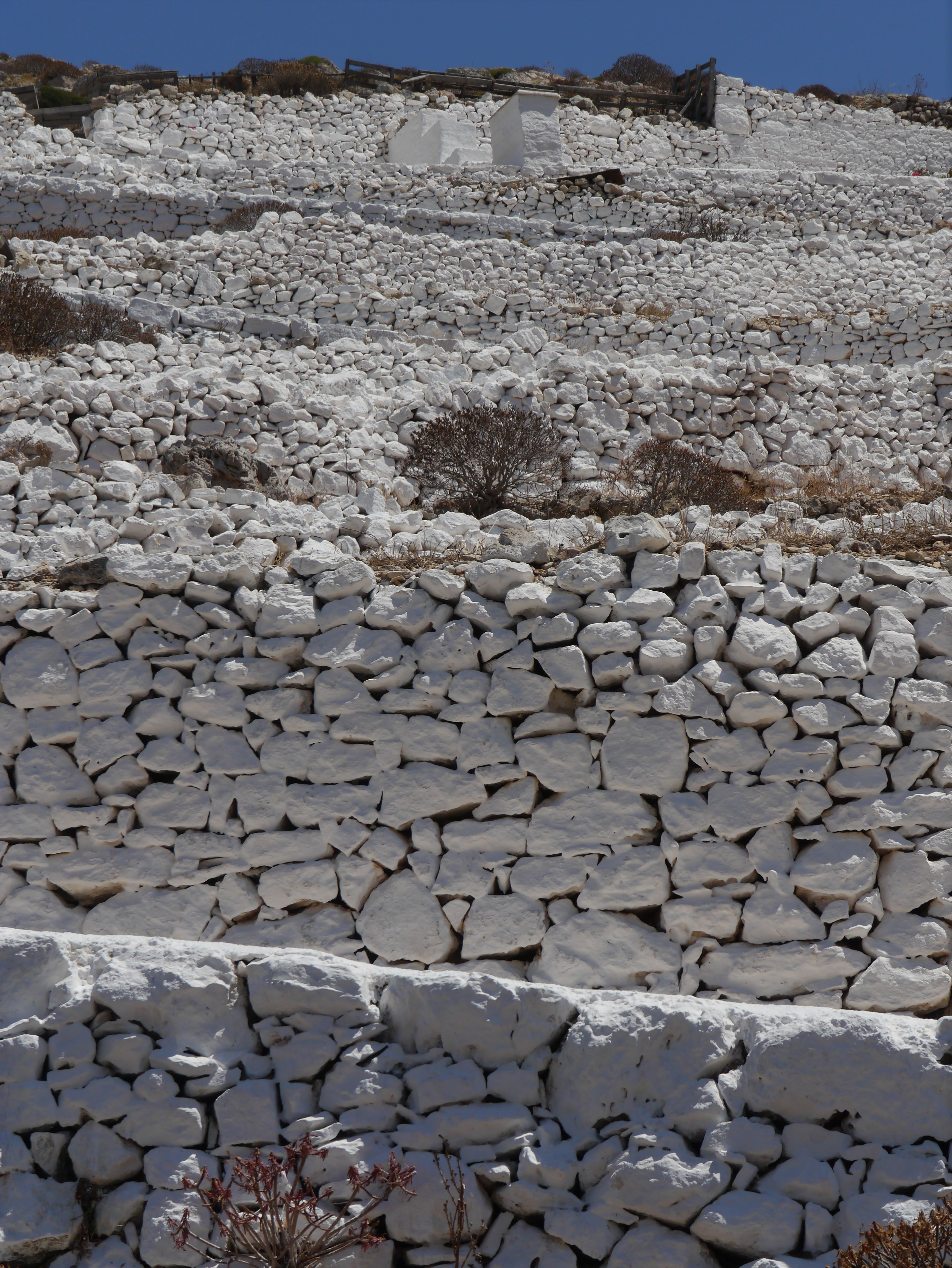 White Stone Wall Terrace Landscape · Free Stock Photo