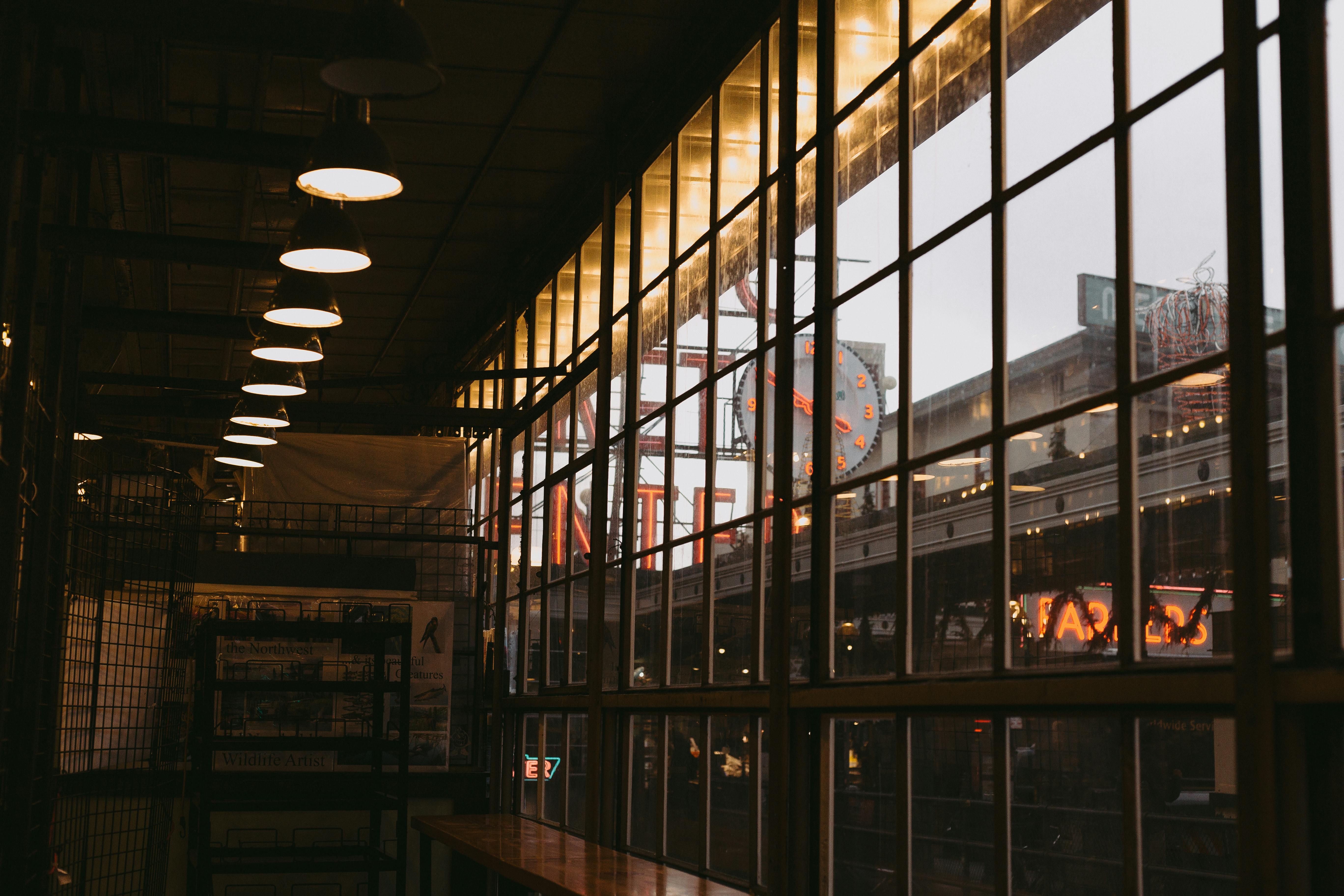 Pike Place Market Interior at Dusk Seattle · Free Stock Photo