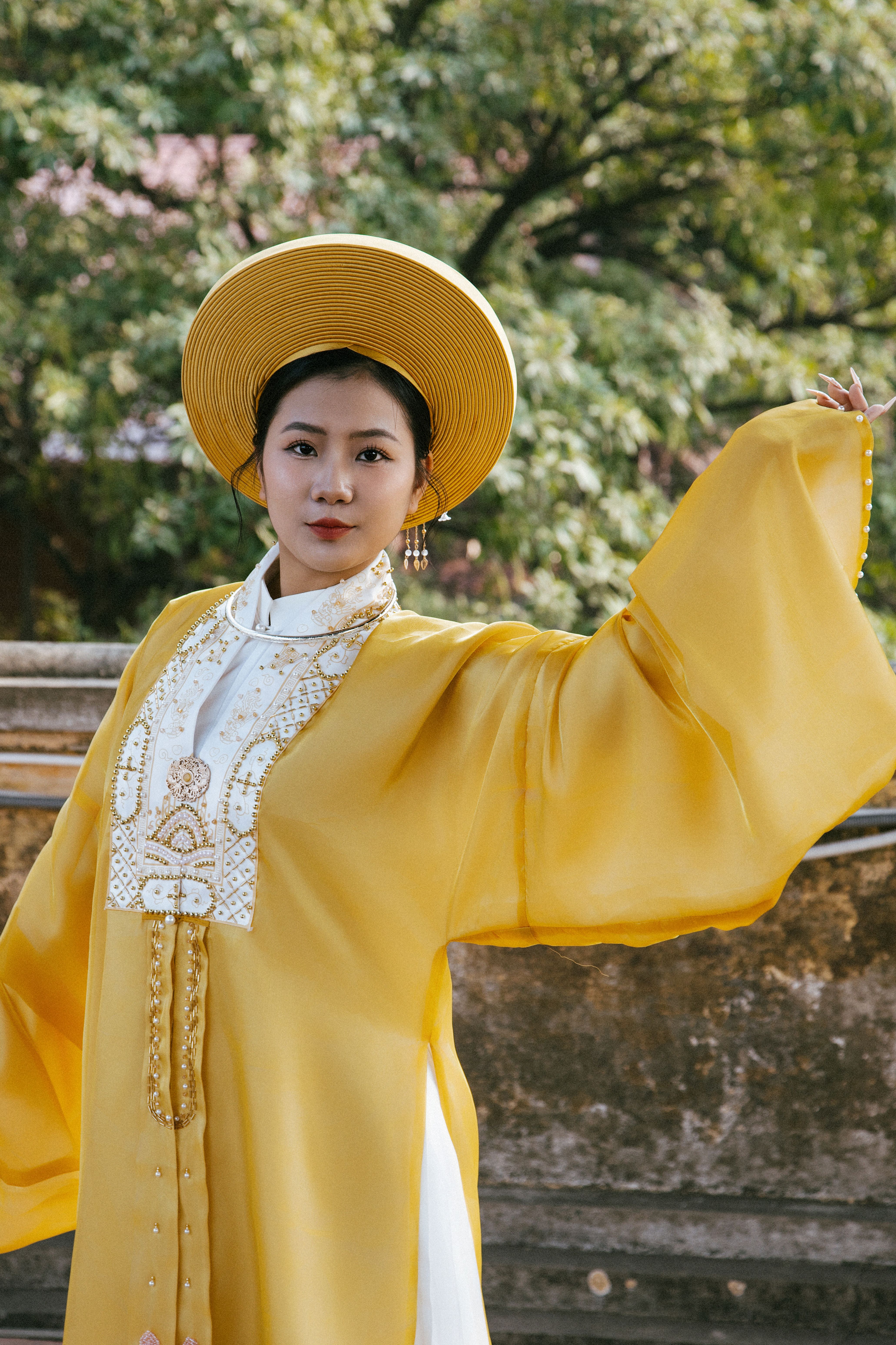 Young Woman in Traditional Vietnamese Attire · Free Stock Photo