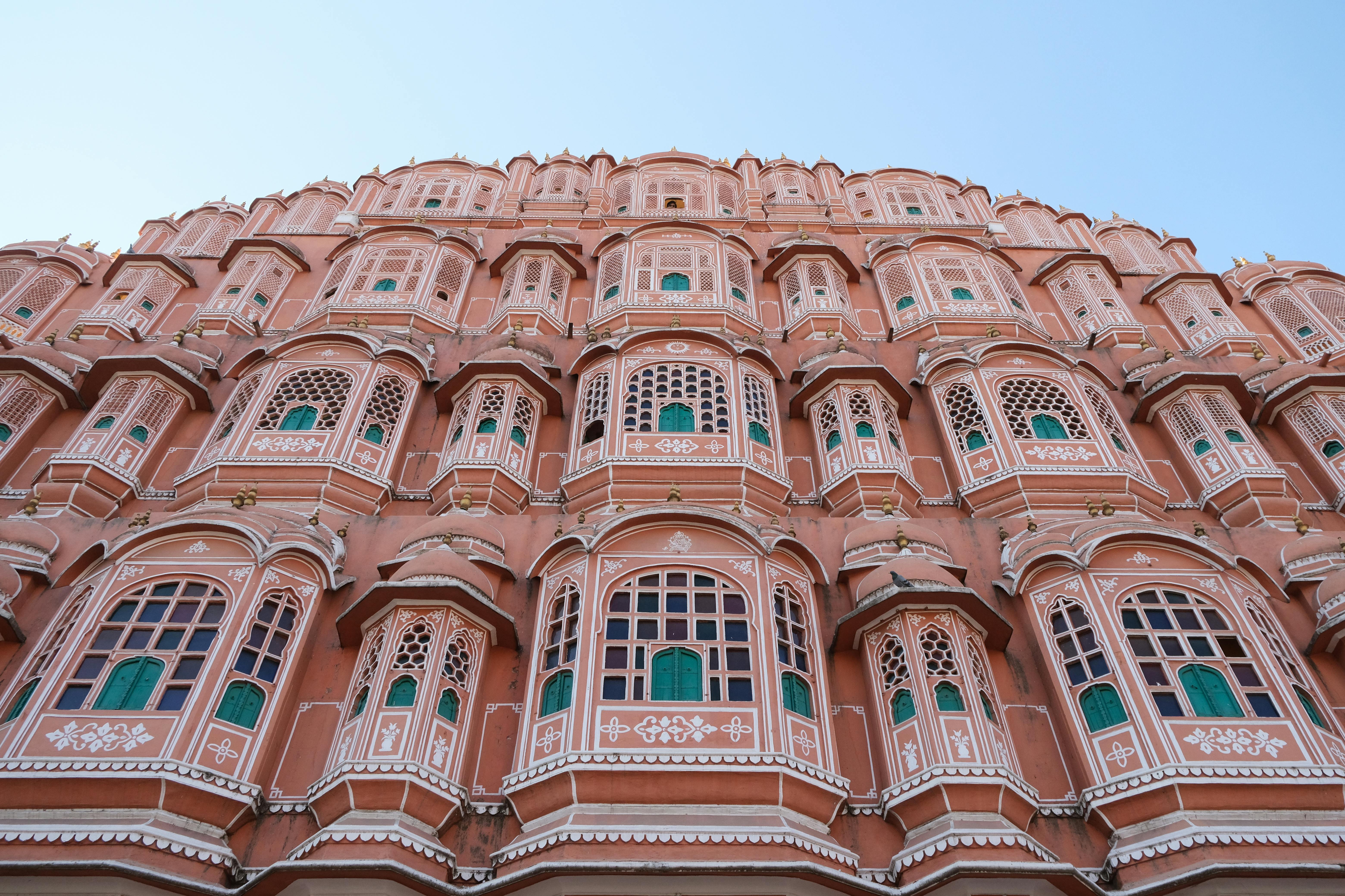Fachada Do Palácio Hawa Mahal Em Jaipur, índia · Foto profissional gratuita