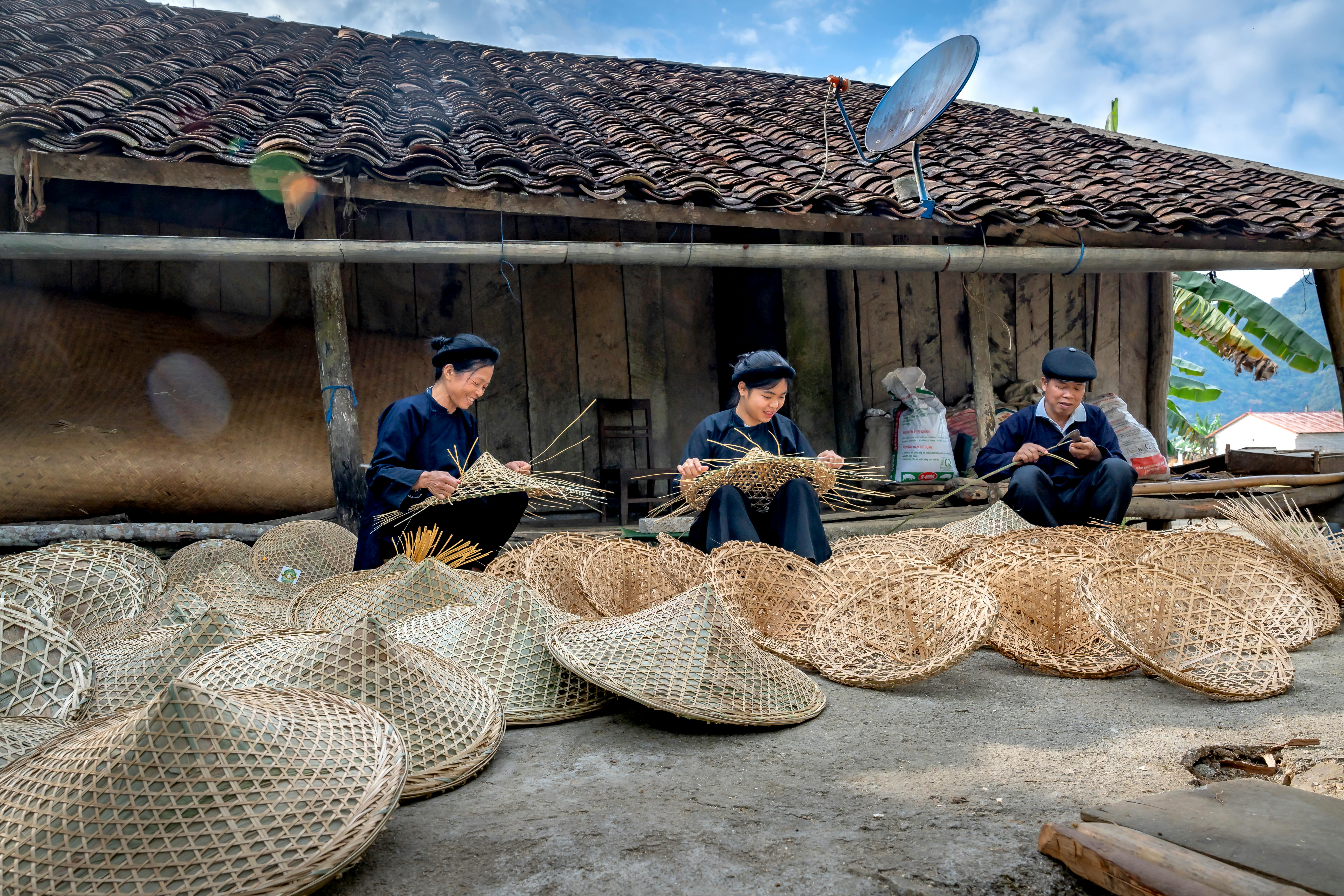 Traditional Basket Weaving in Rural Village · Free Stock Photo