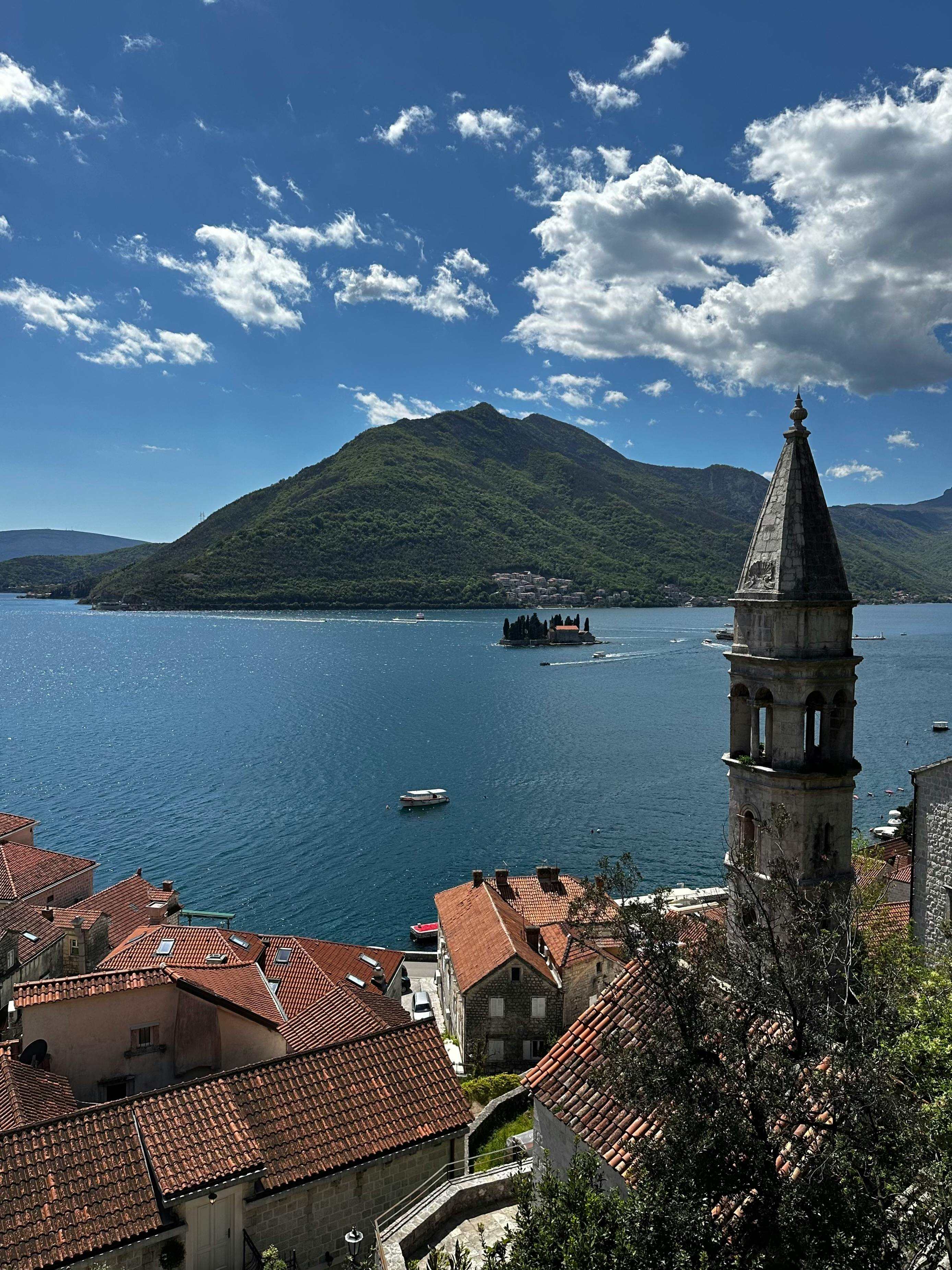 Scenic View of Perast and Bay of Kotor · Free Stock Photo