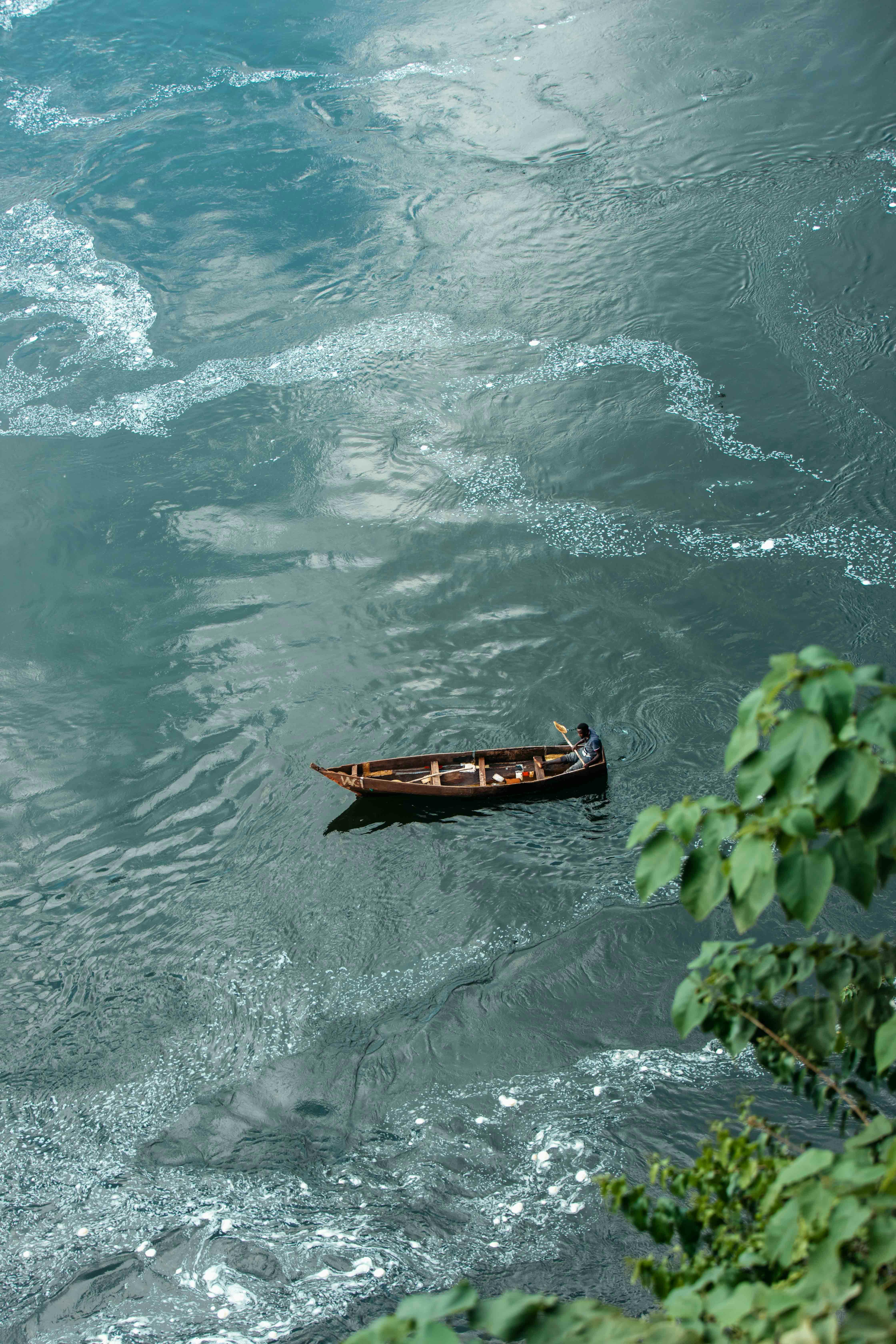 Scenic River with Single Canoe View · Free Stock Photo