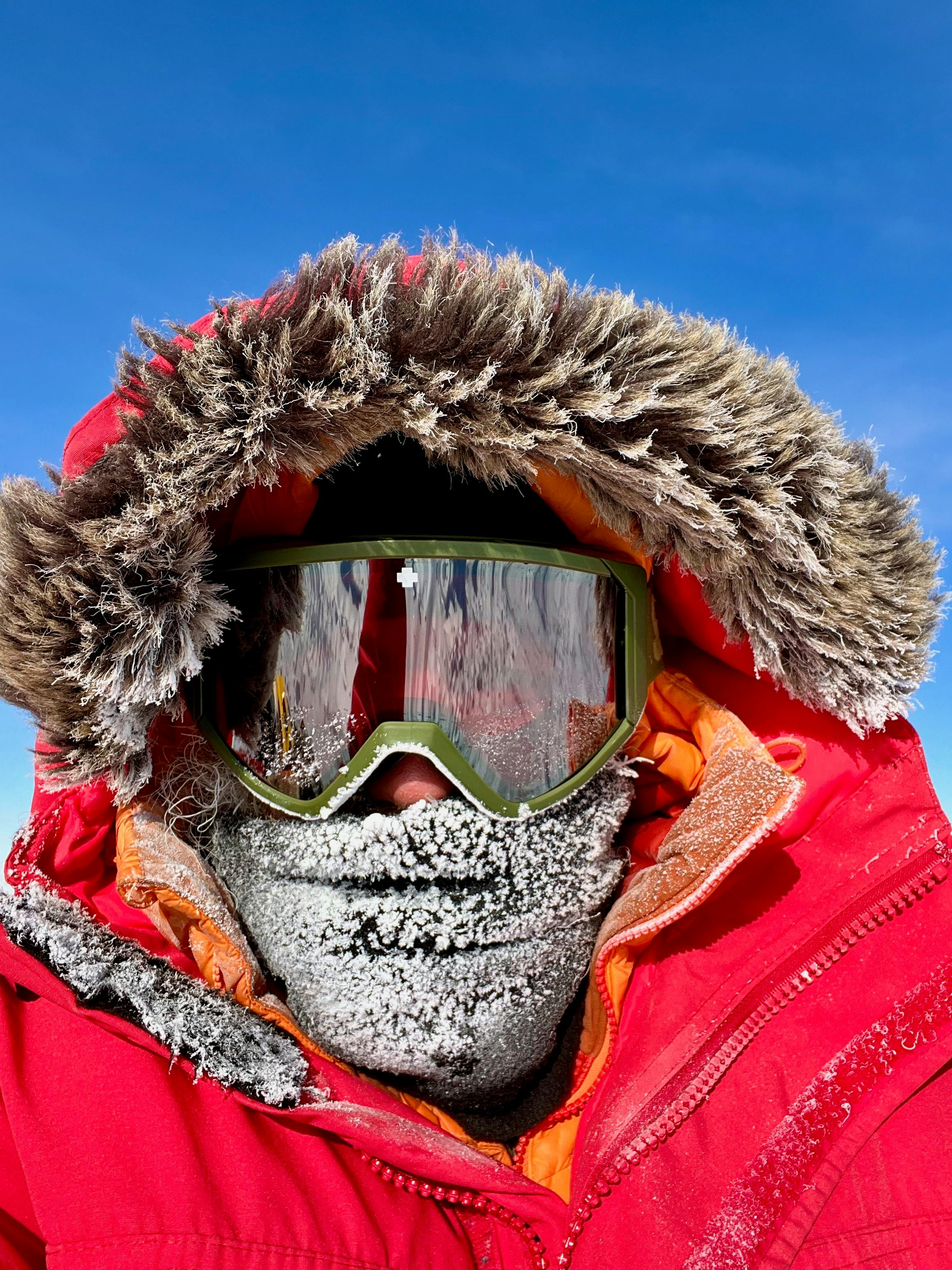 Adventurer in Antarctica's Harsh Winter · Free Stock Photo