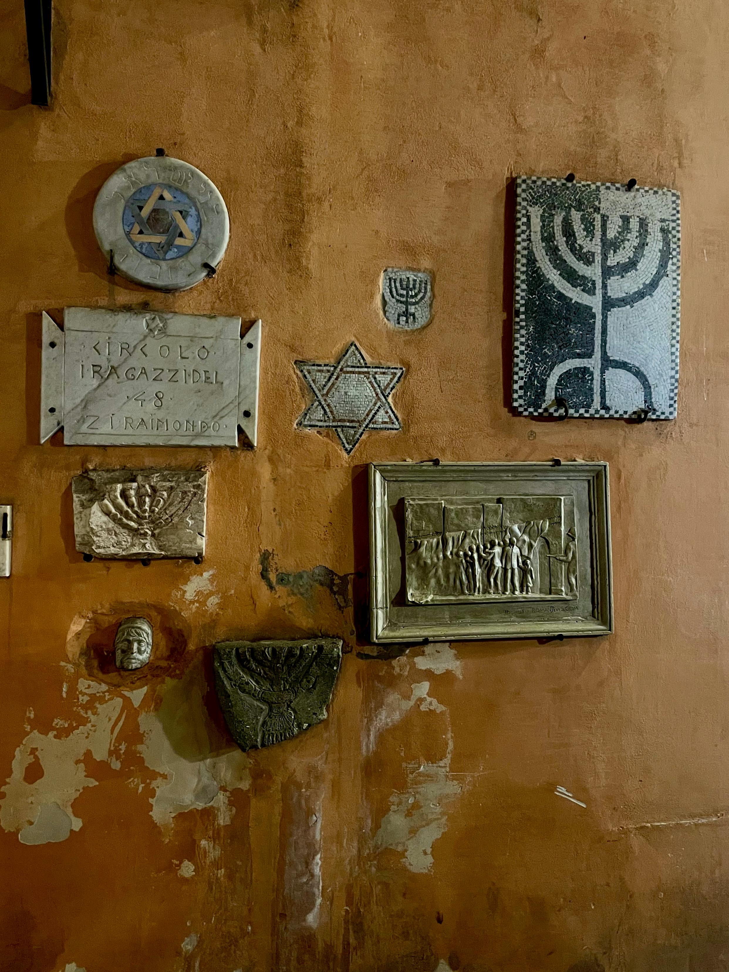 Historic Jewish Symbols in Rome's Jewish Ghetto · Free Stock Photo