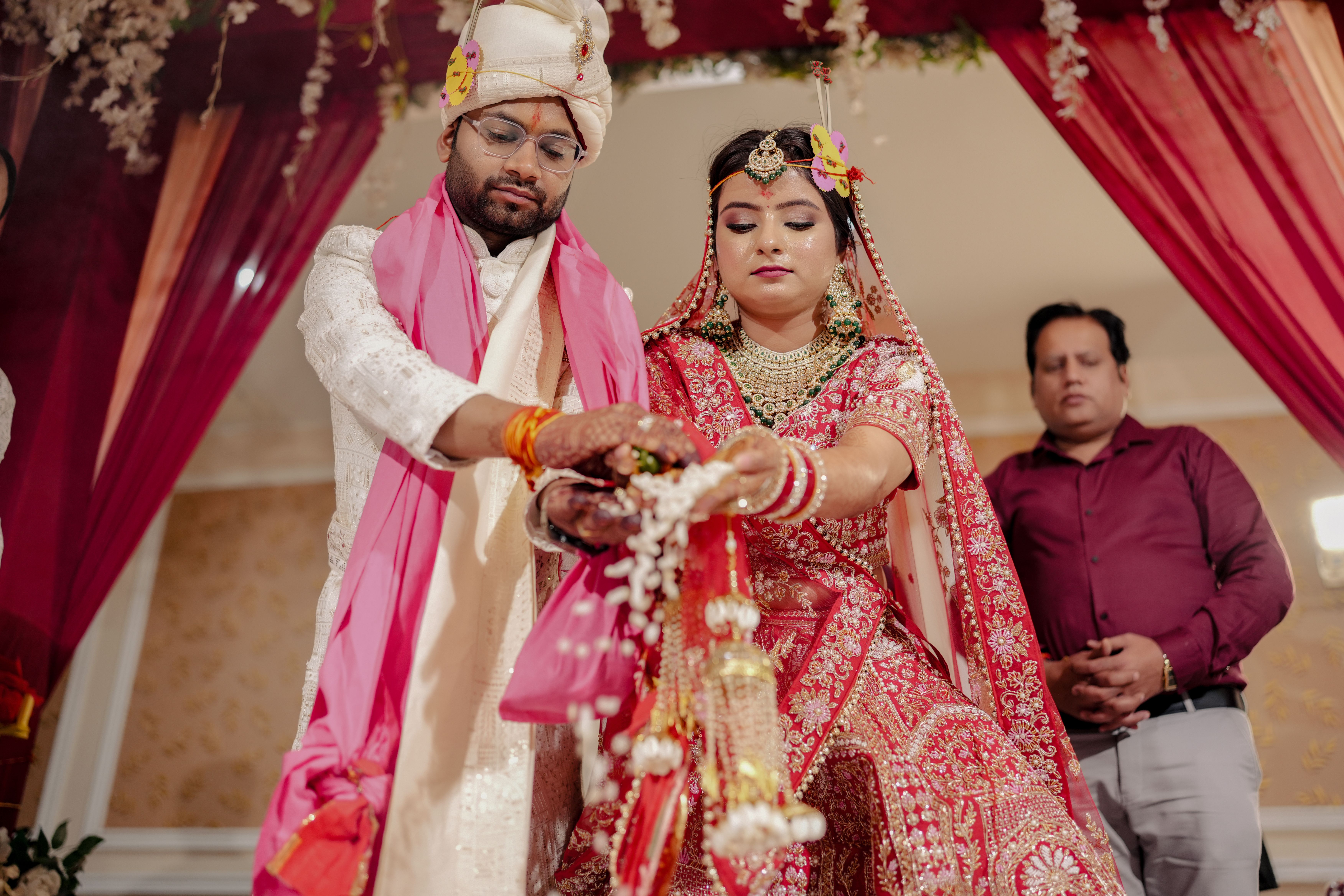 Traditional Indian Wedding Ceremony with Bride and Groom · Free Stock Photo