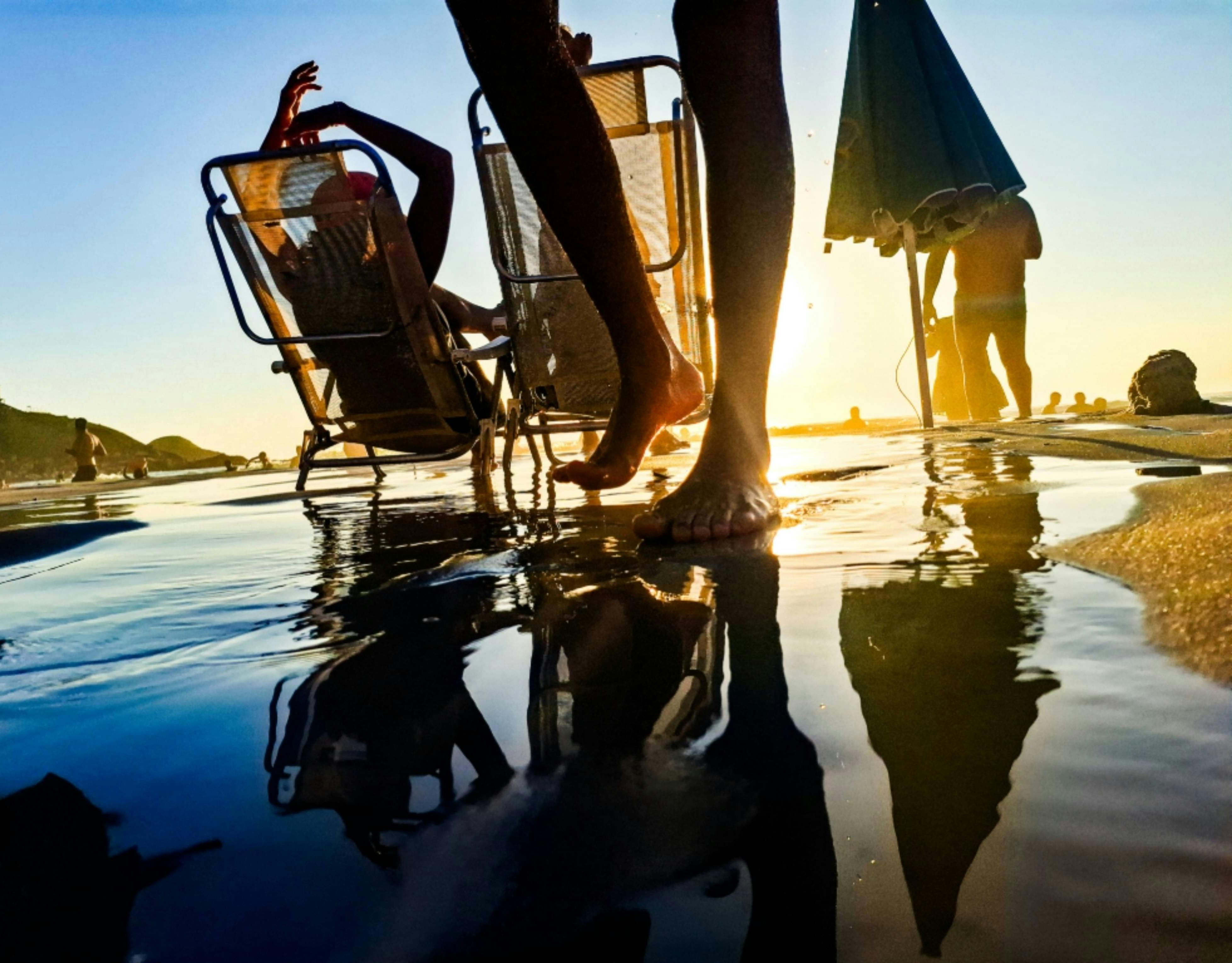 Relaxing Beach Scene at Sunset in Brazil · Free Stock Photo