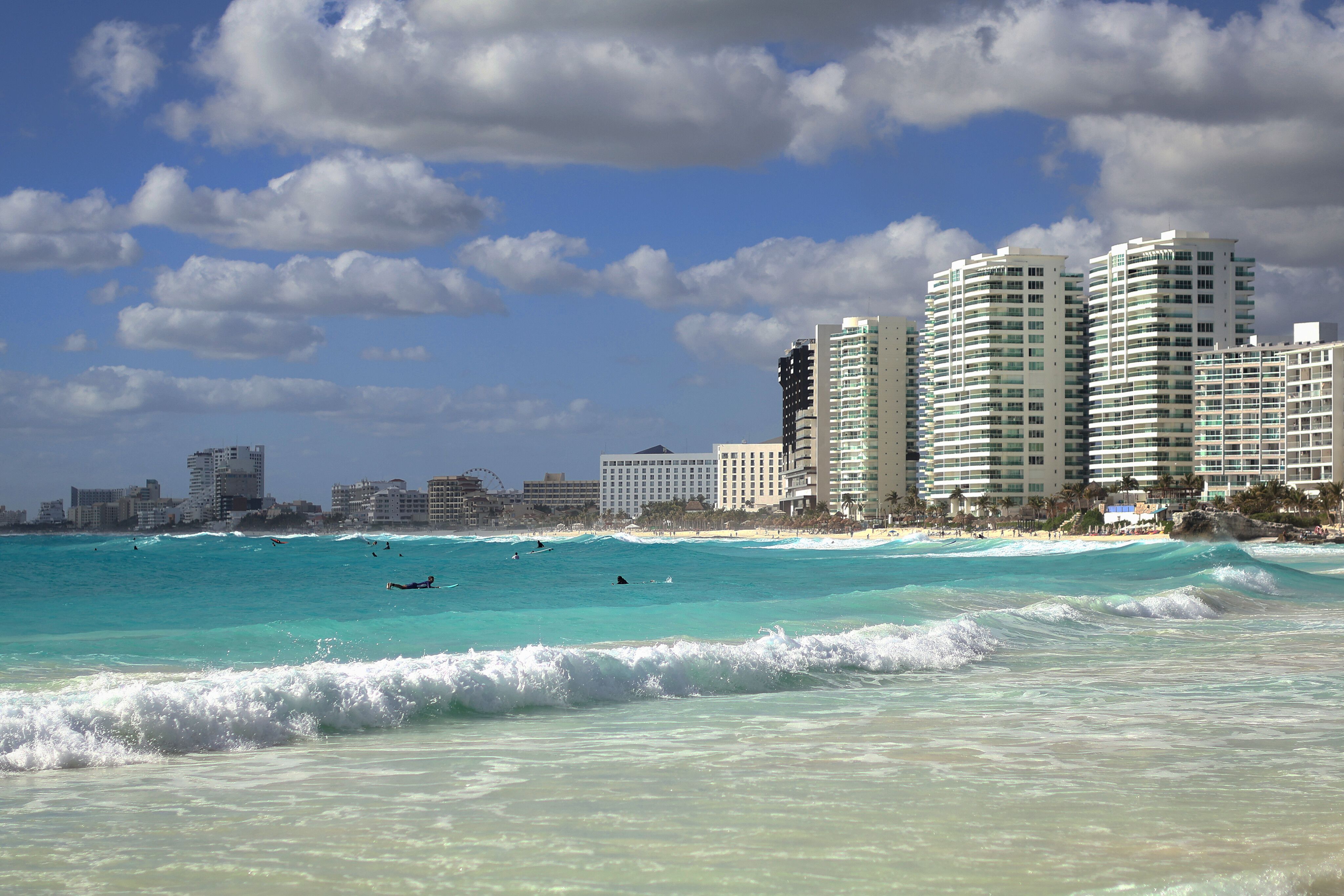 Beachfront Skyscrapers in Cancun, Mexico · Free Stock Photo