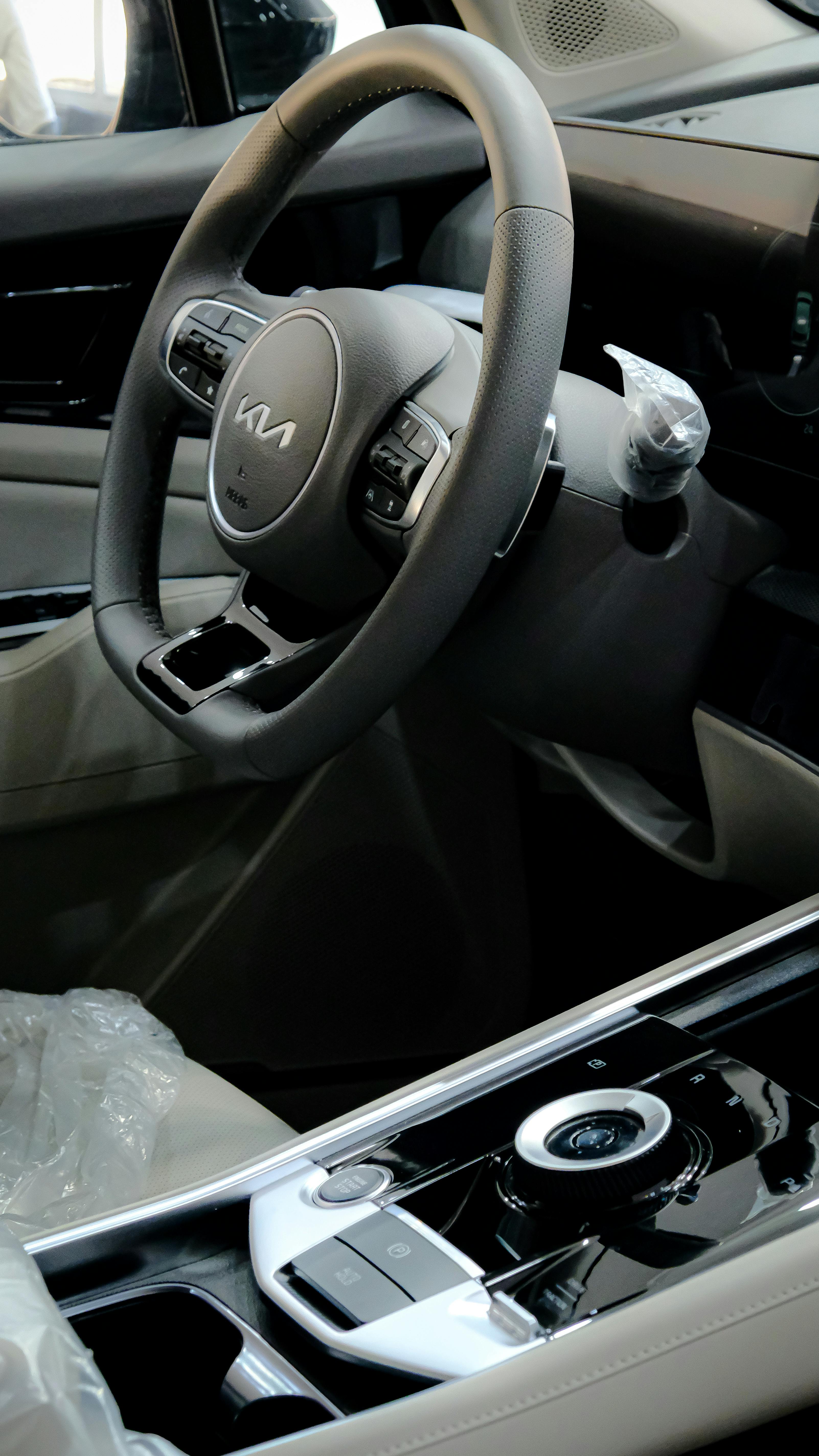 Modern Kia Car Interior with Steering Wheel · Free Stock Photo