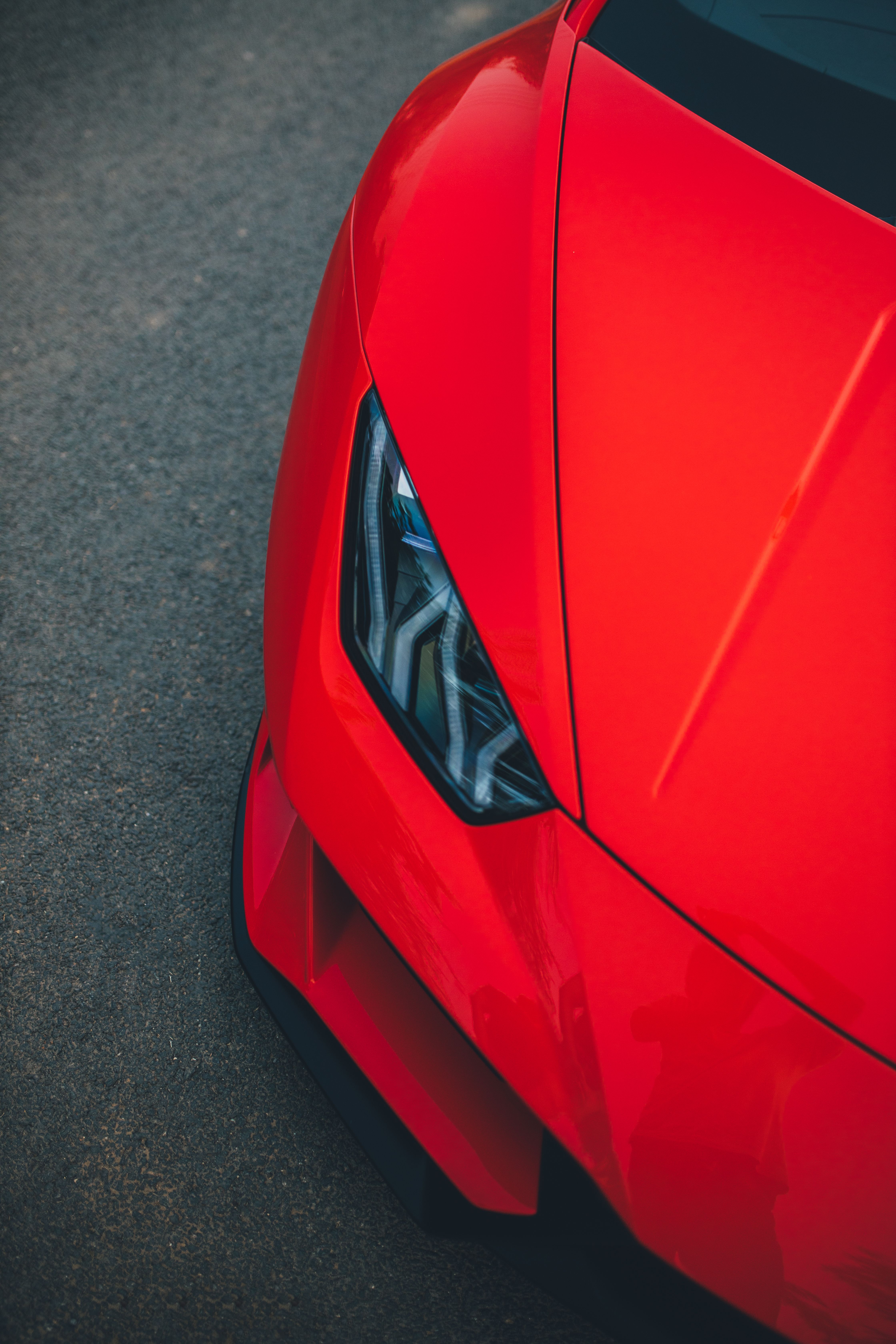 Close-Up of Red Lamborghini Huracan in Gurugram · Free Stock Photo