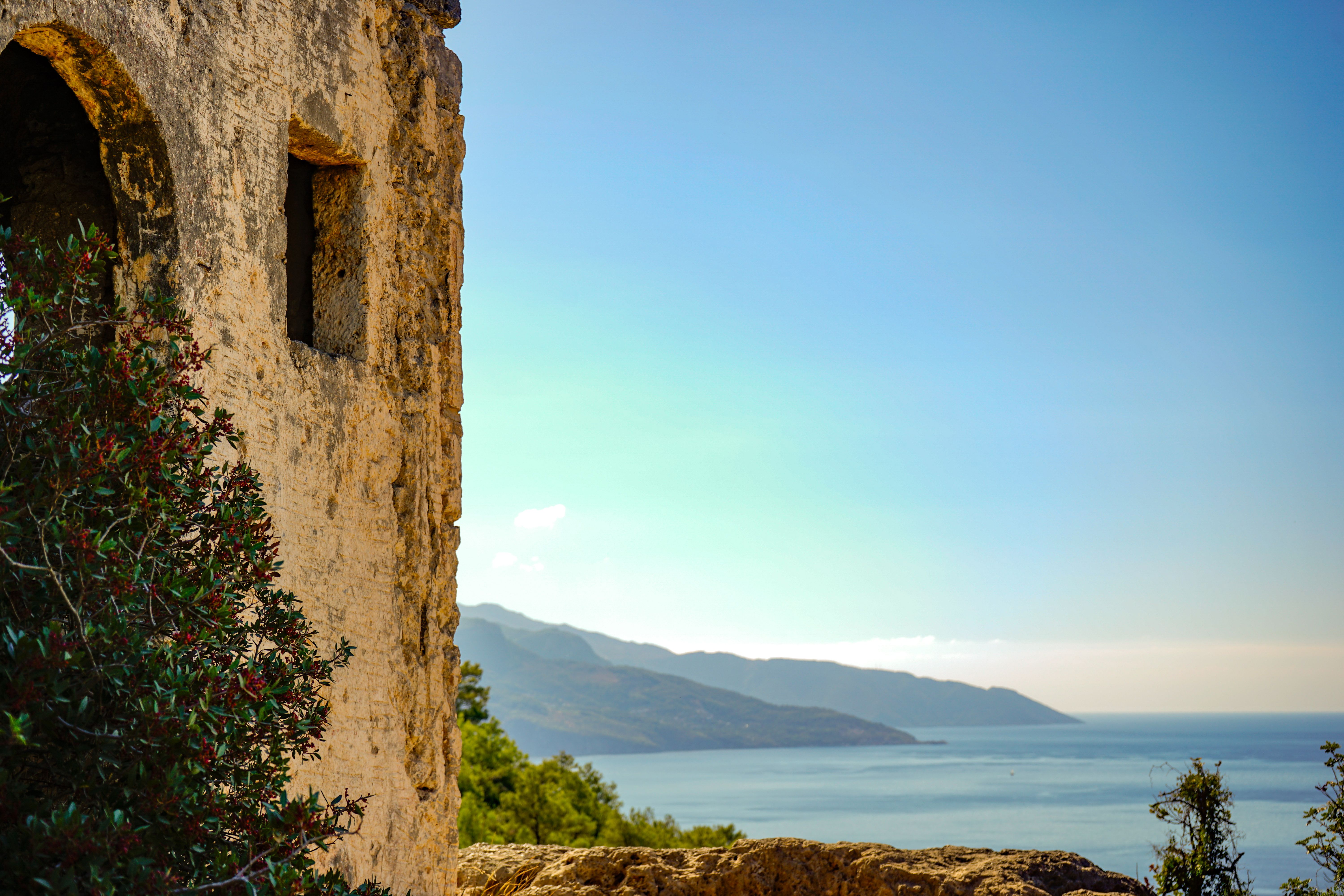Scenic Ruins Overlooking Mediterranean Sea in Turkey · Free Stock Photo