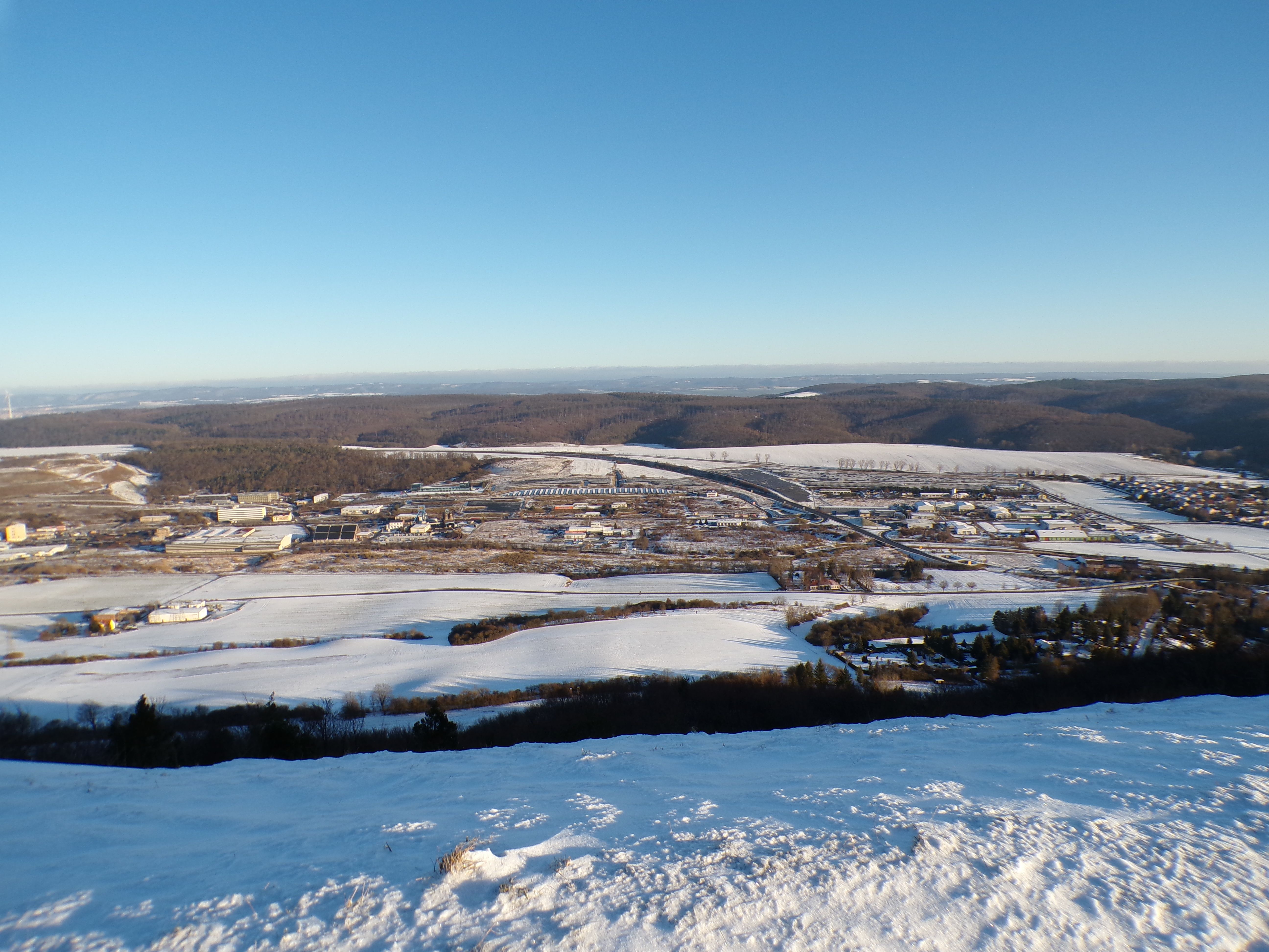Aerial Winter View of Snowy Urban Landscape · Free Stock Photo