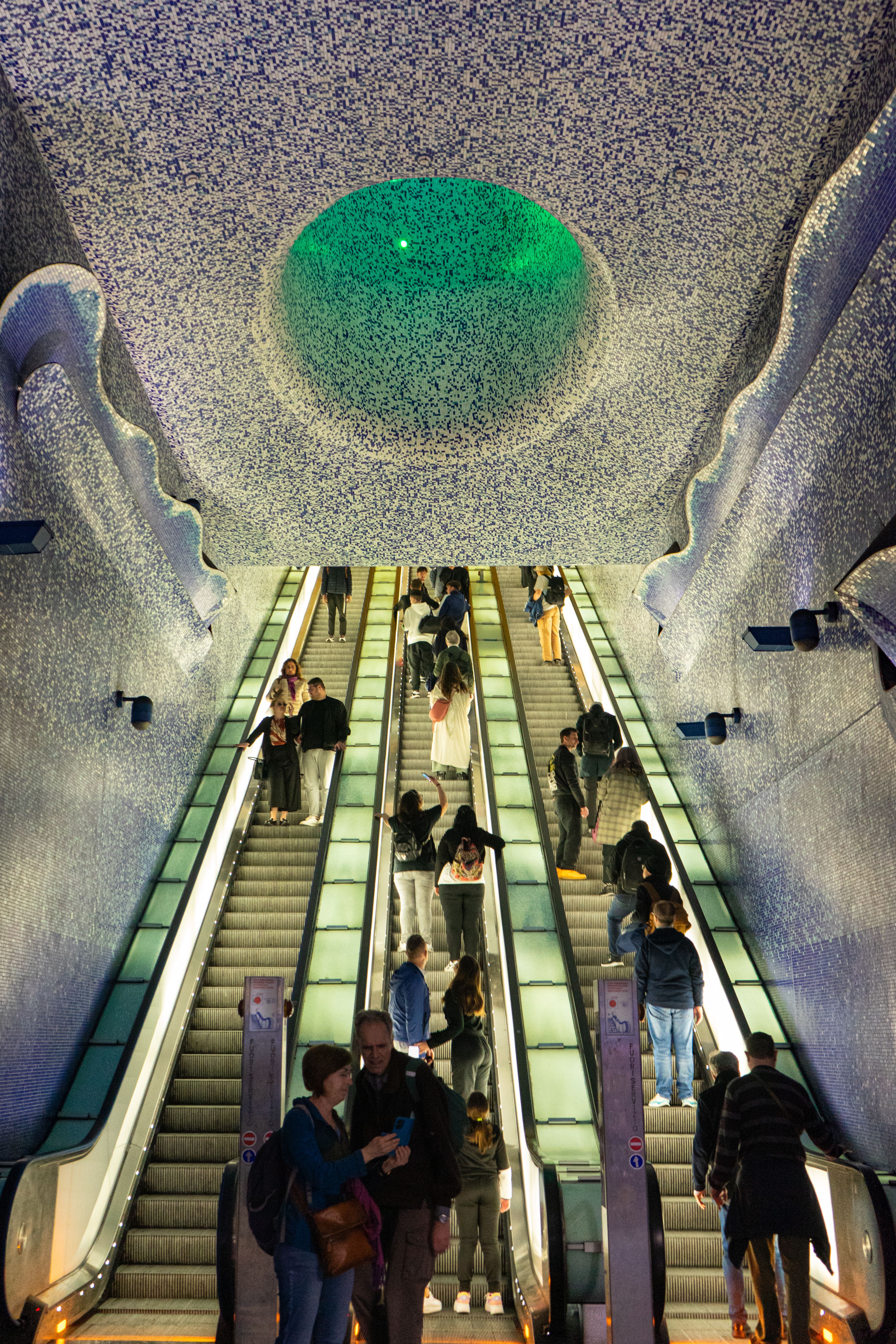 Futuristic Underground Escalator in Naples Italy · Free Stock Photo