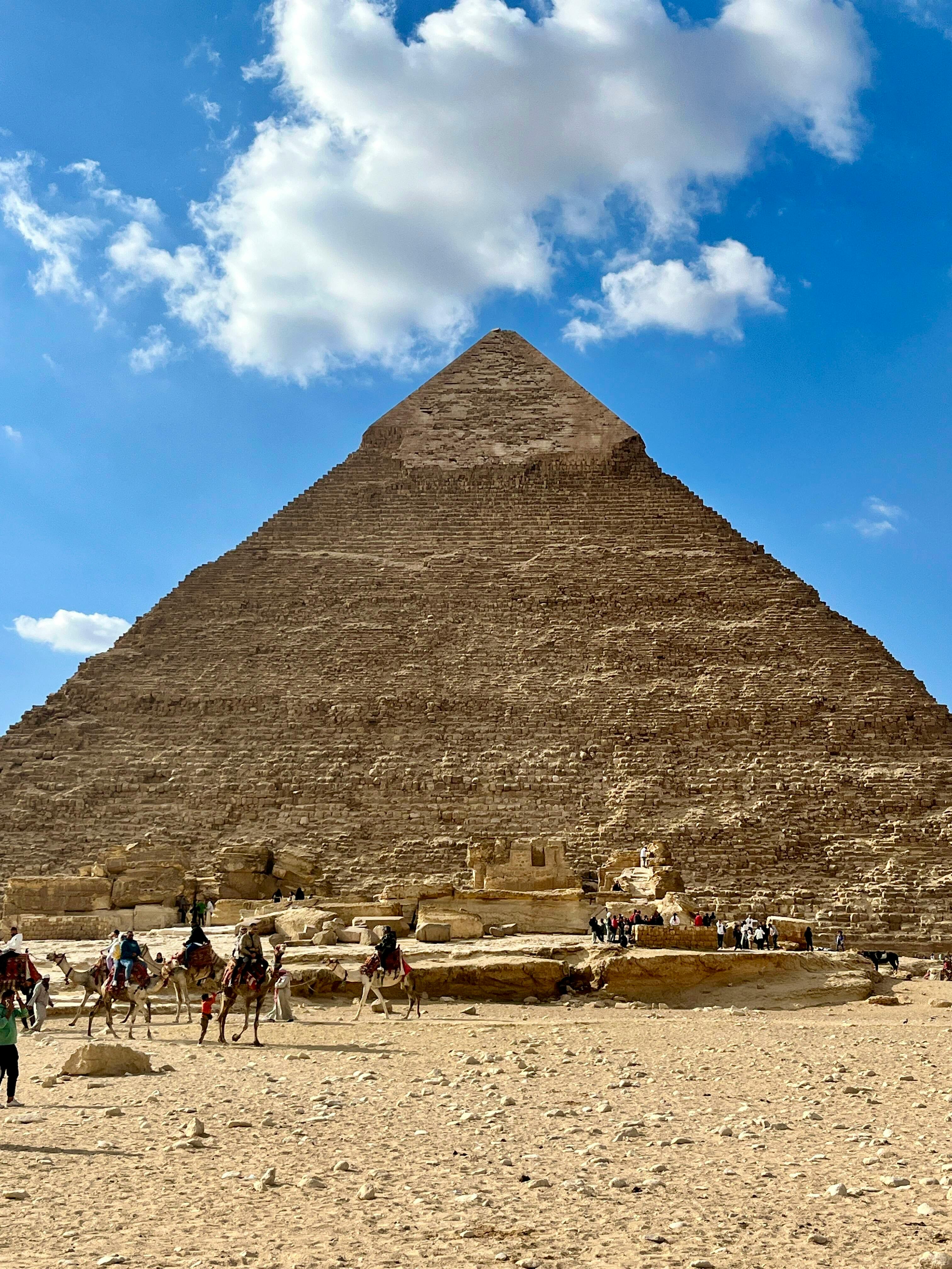 Great Pyramid of Giza under Bright Blue Sky · Free Stock Photo