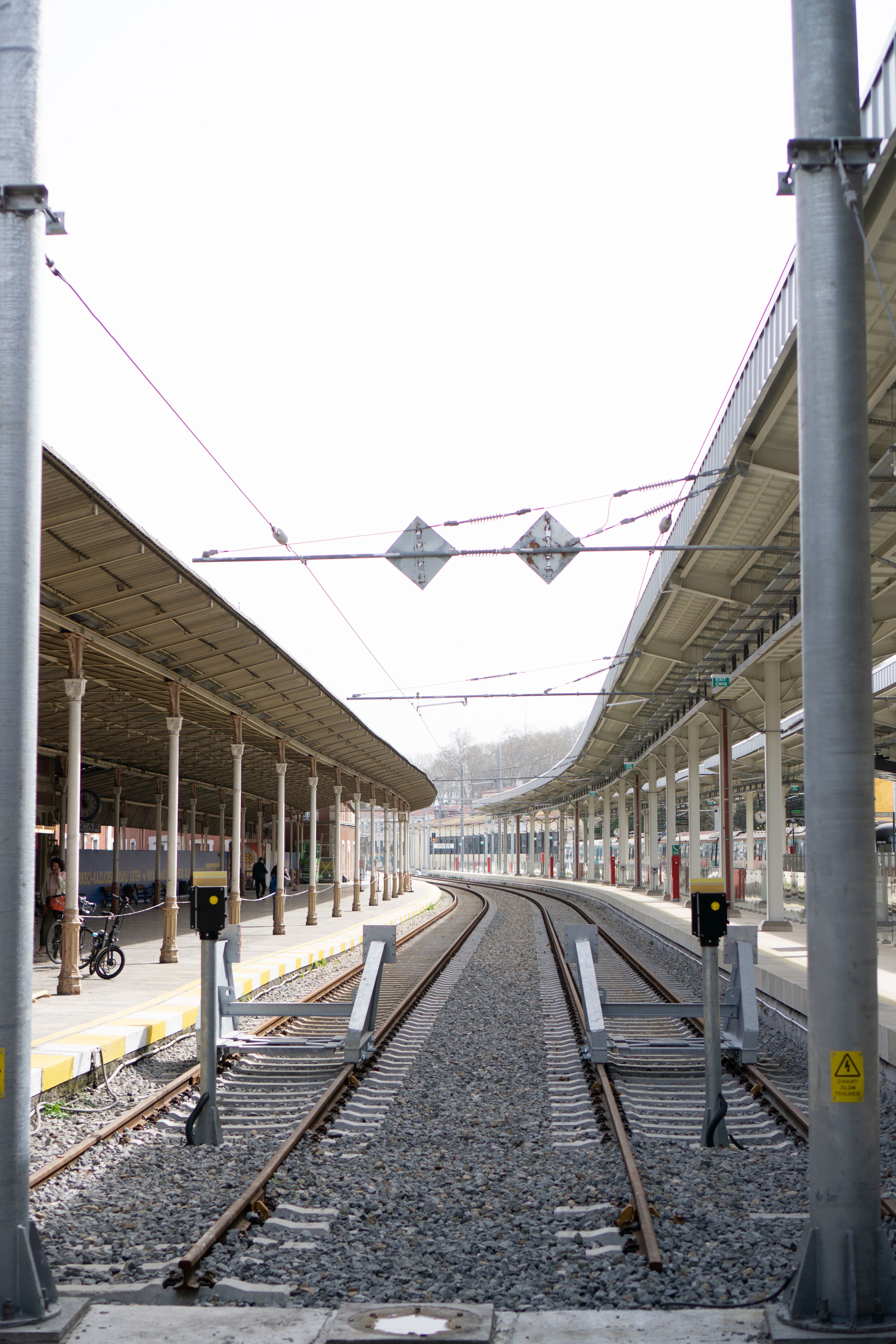 Empty Train Station Platform Perspective View · Free Stock Photo