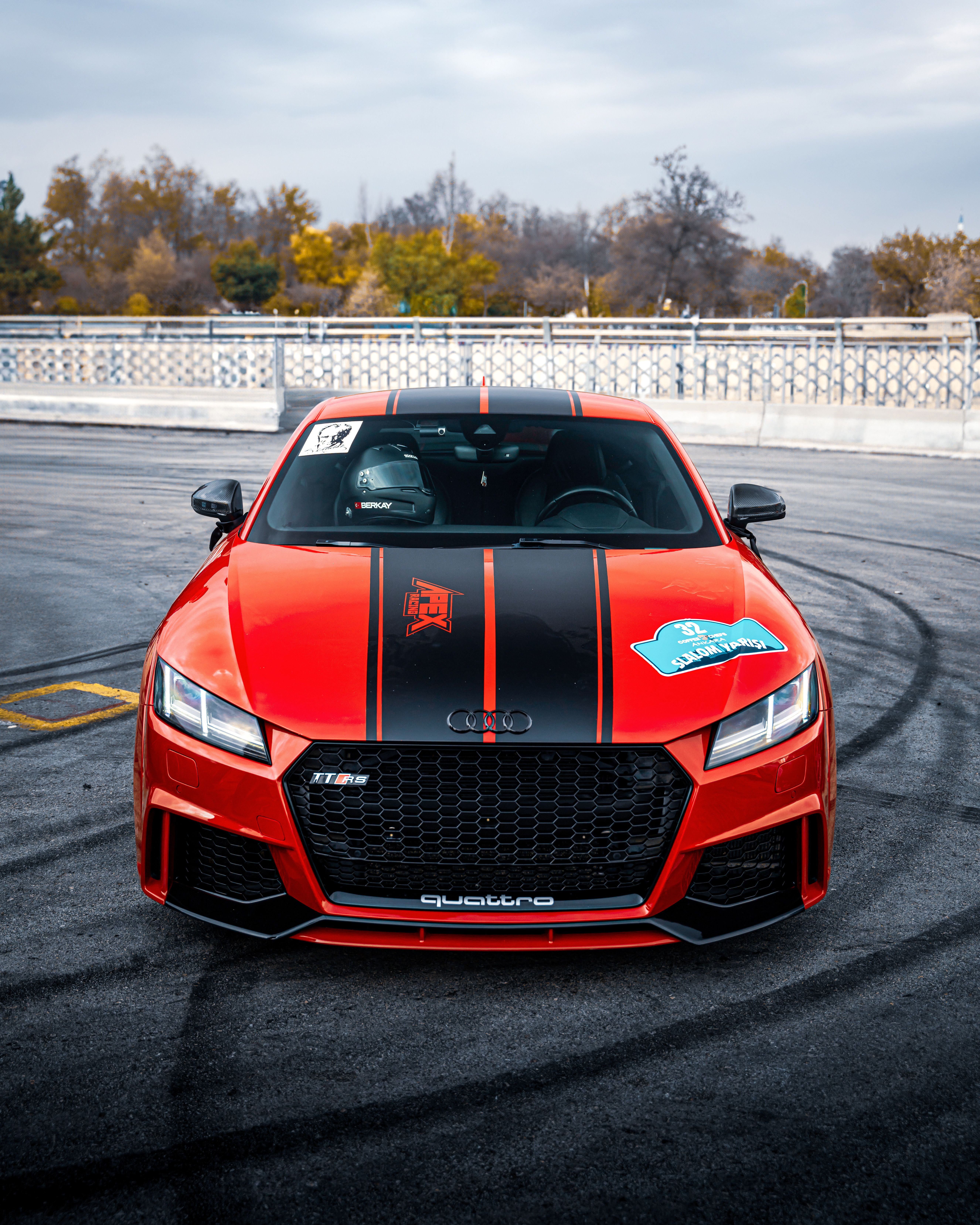 Vibrant Red Audi Sports Car in Ankara Türkiye · Free Stock Photo