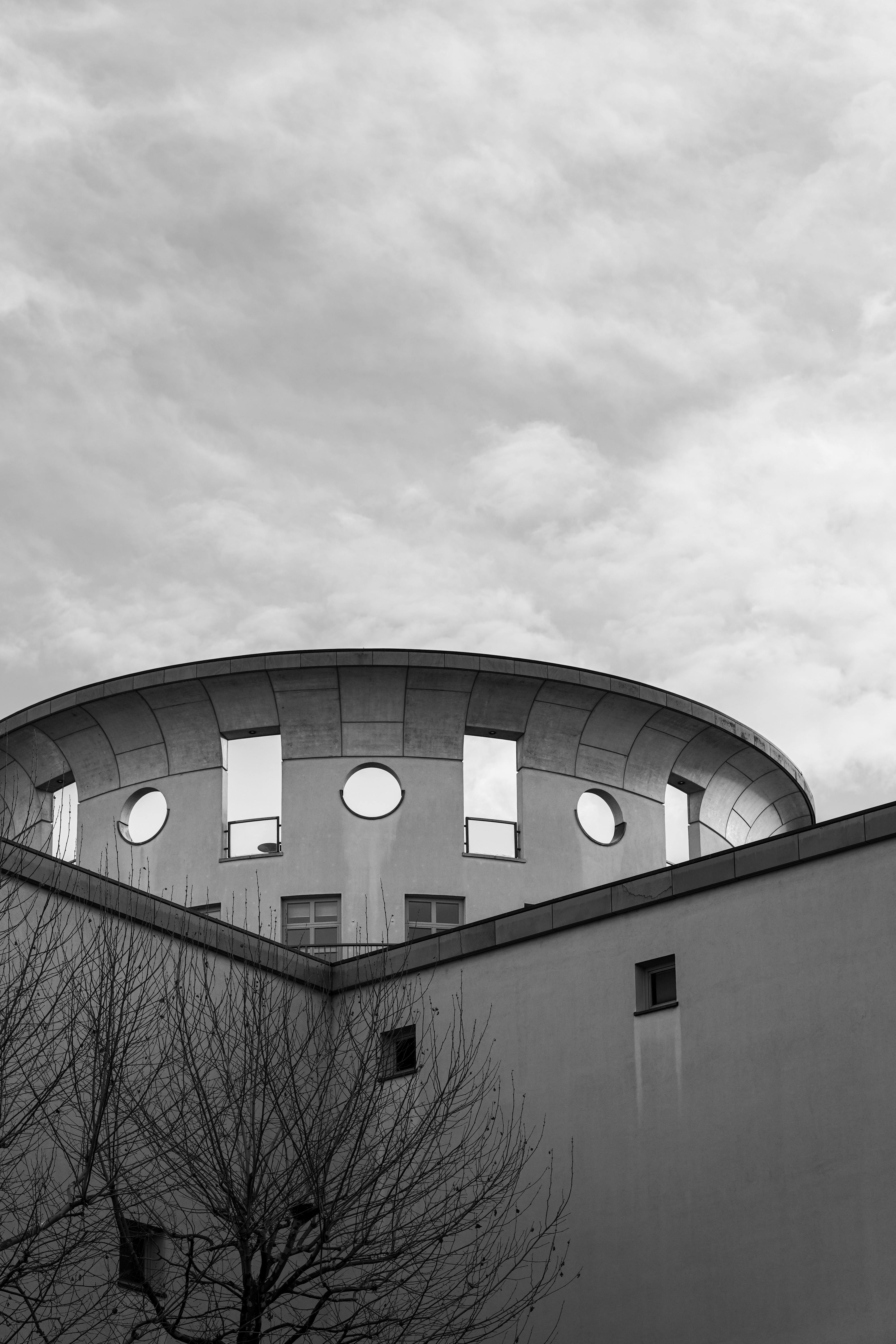 Architectural Detail of Modern Round Building · Free Stock Photo