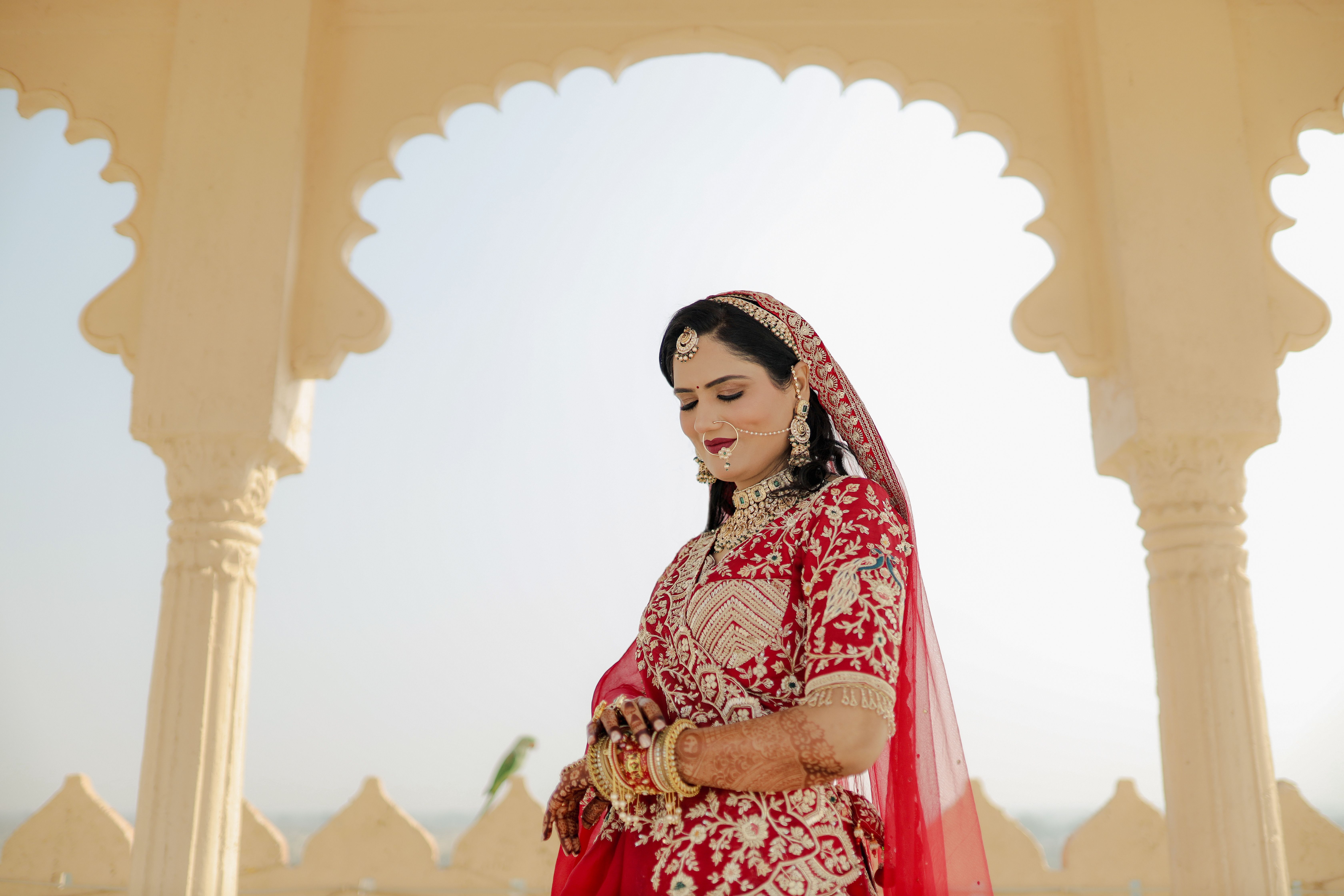 Elegant Indian Bride in Traditional Attire · Free Stock Photo