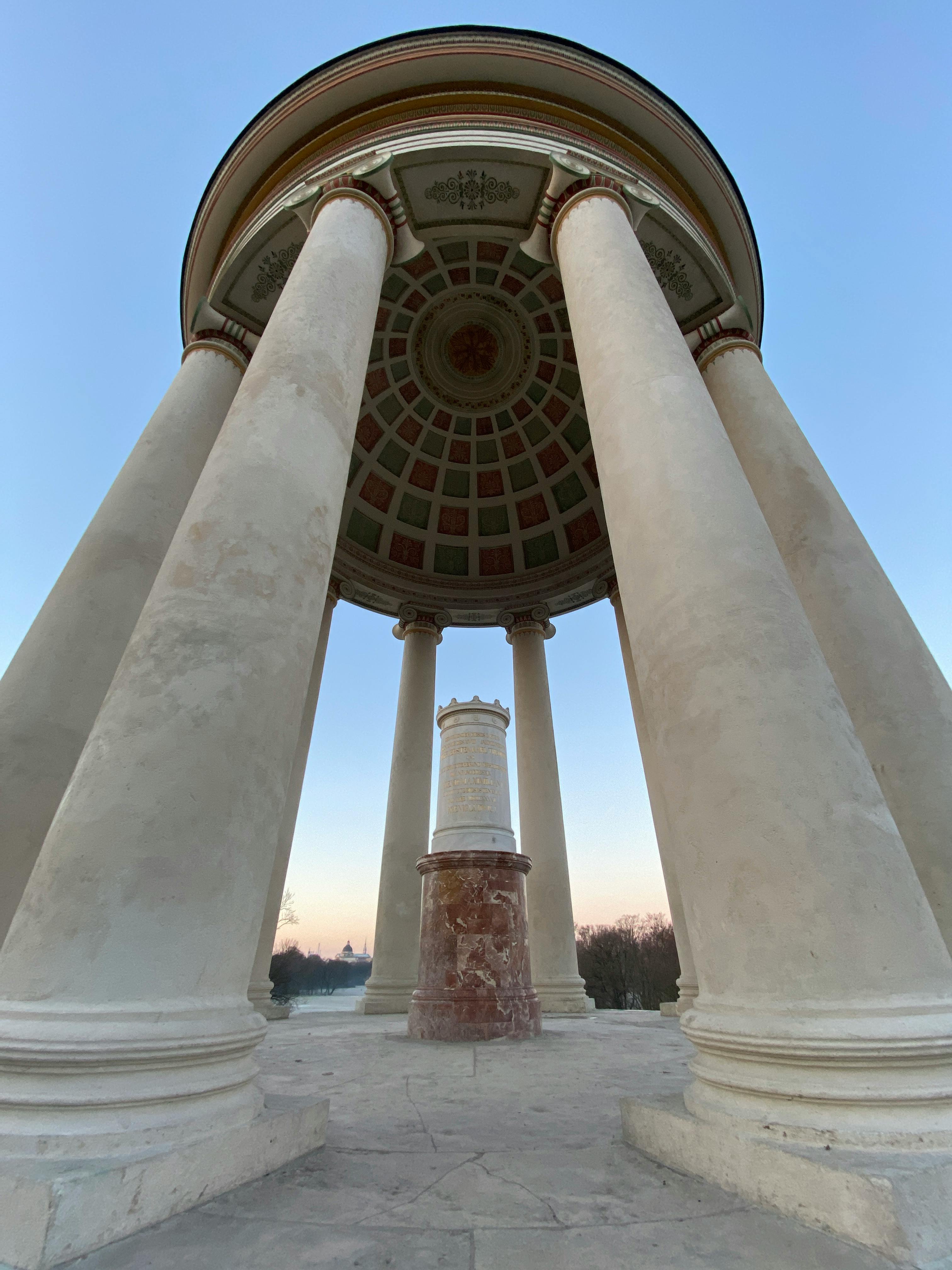 Classic Pavilion with Majestic Columns at Sunset · Free Stock Photo