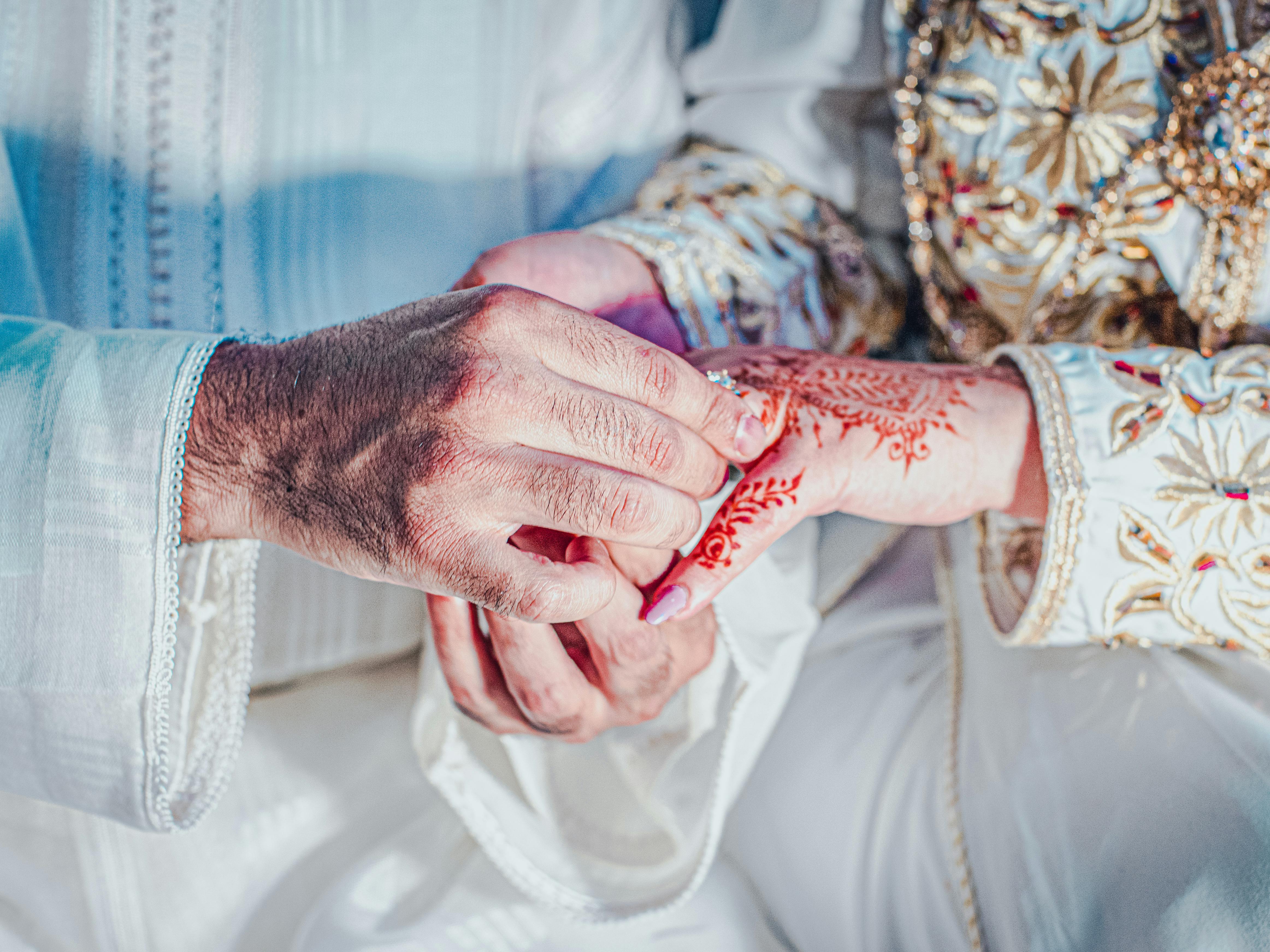 Traditional Wedding Henna Ceremony Close-up · Free Stock Photo