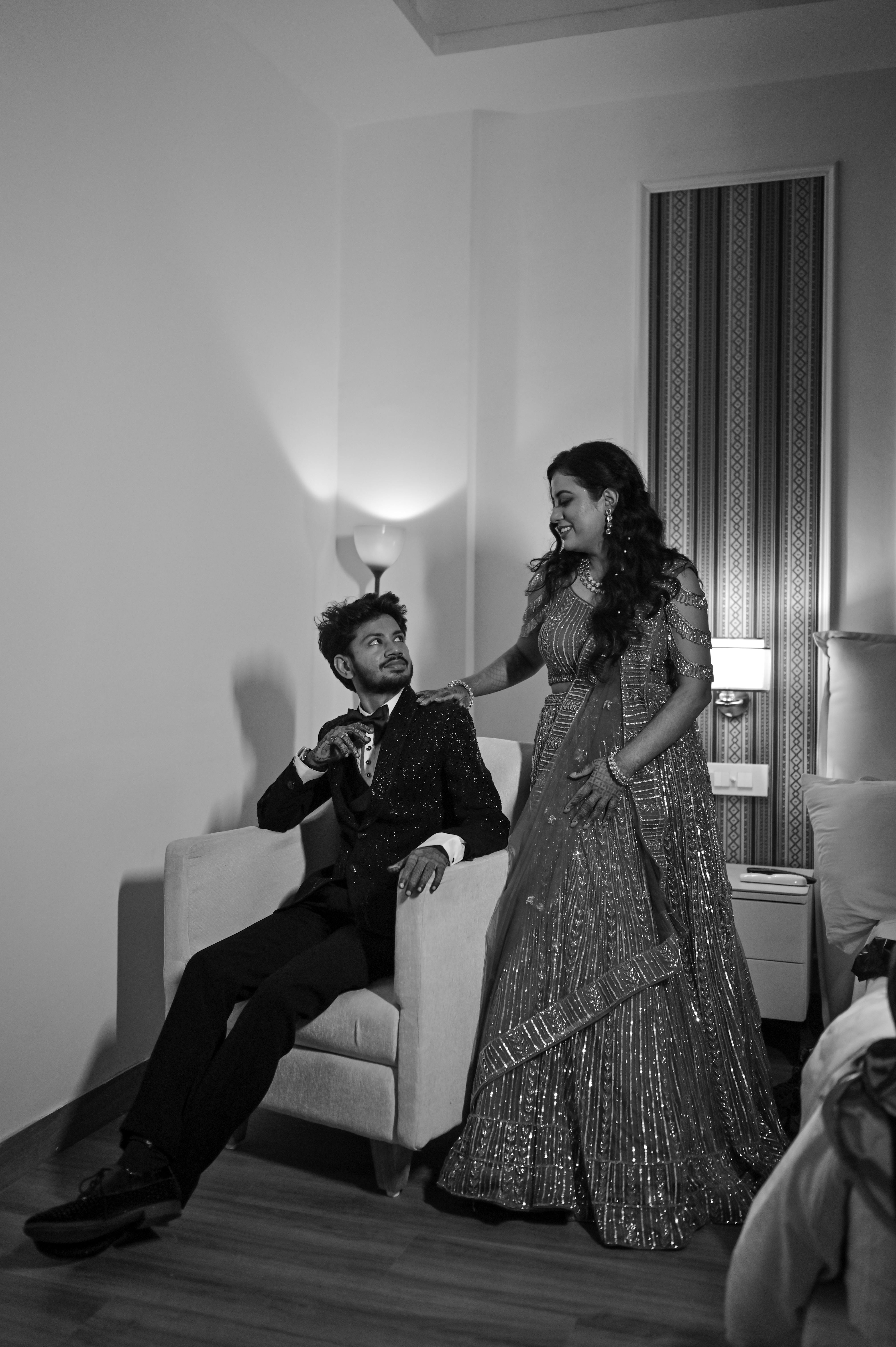 Elegant Couple in Formal Attire Indoors · Free Stock Photo