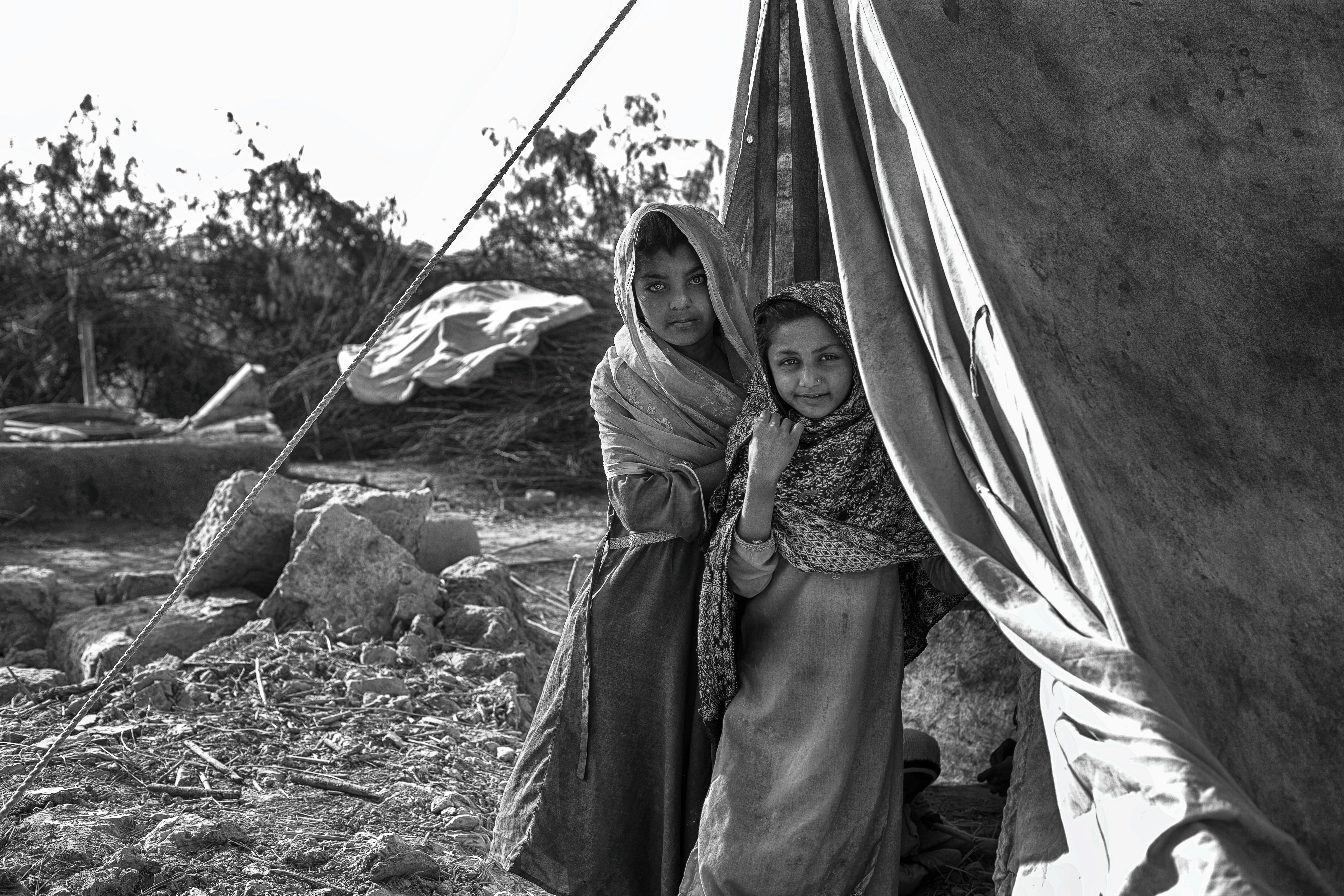 Two Girls in Traditional Clothes in Rural Pakistan · Free Stock Photo