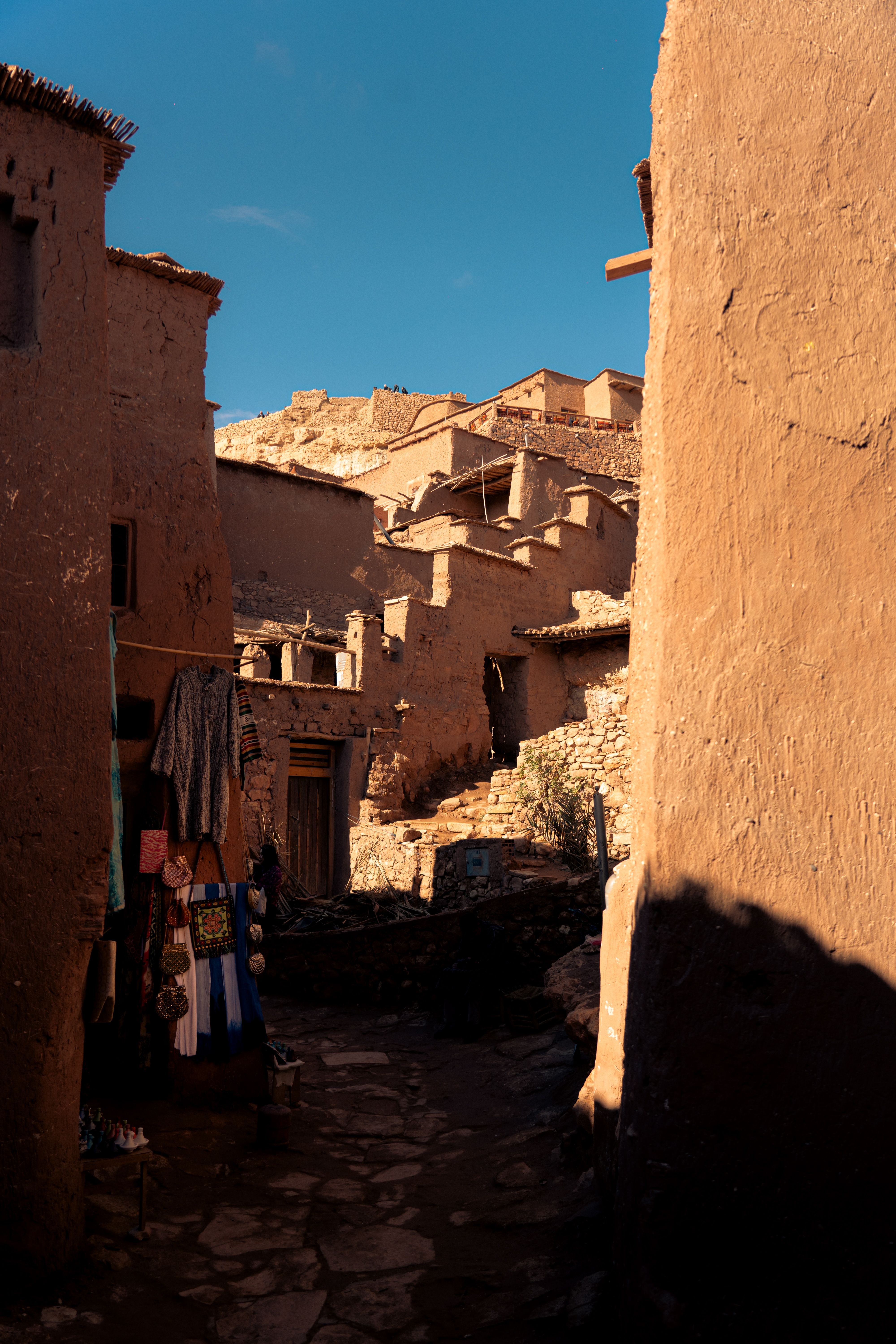 Historic Mud-brick Alley in Moroccan Village · Free Stock Photo