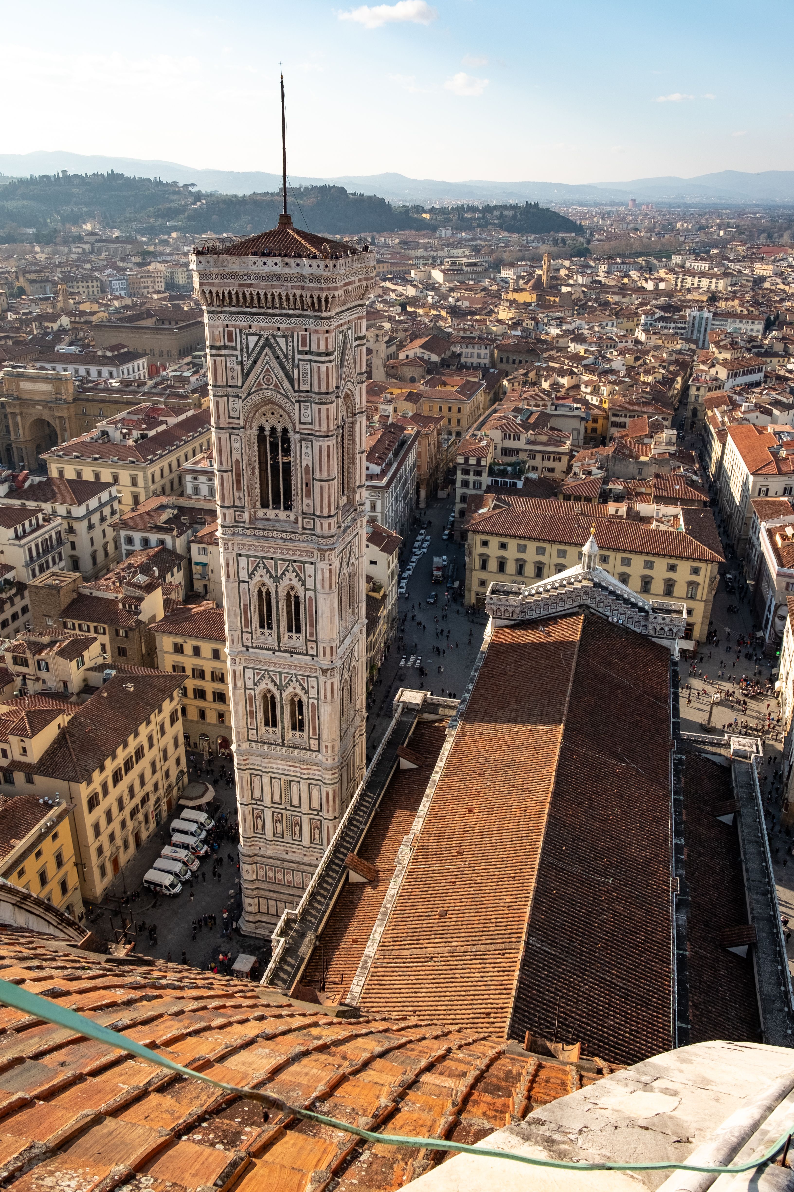 Aerial view of Giotto's Bell Tower in Florence · Free Stock Photo