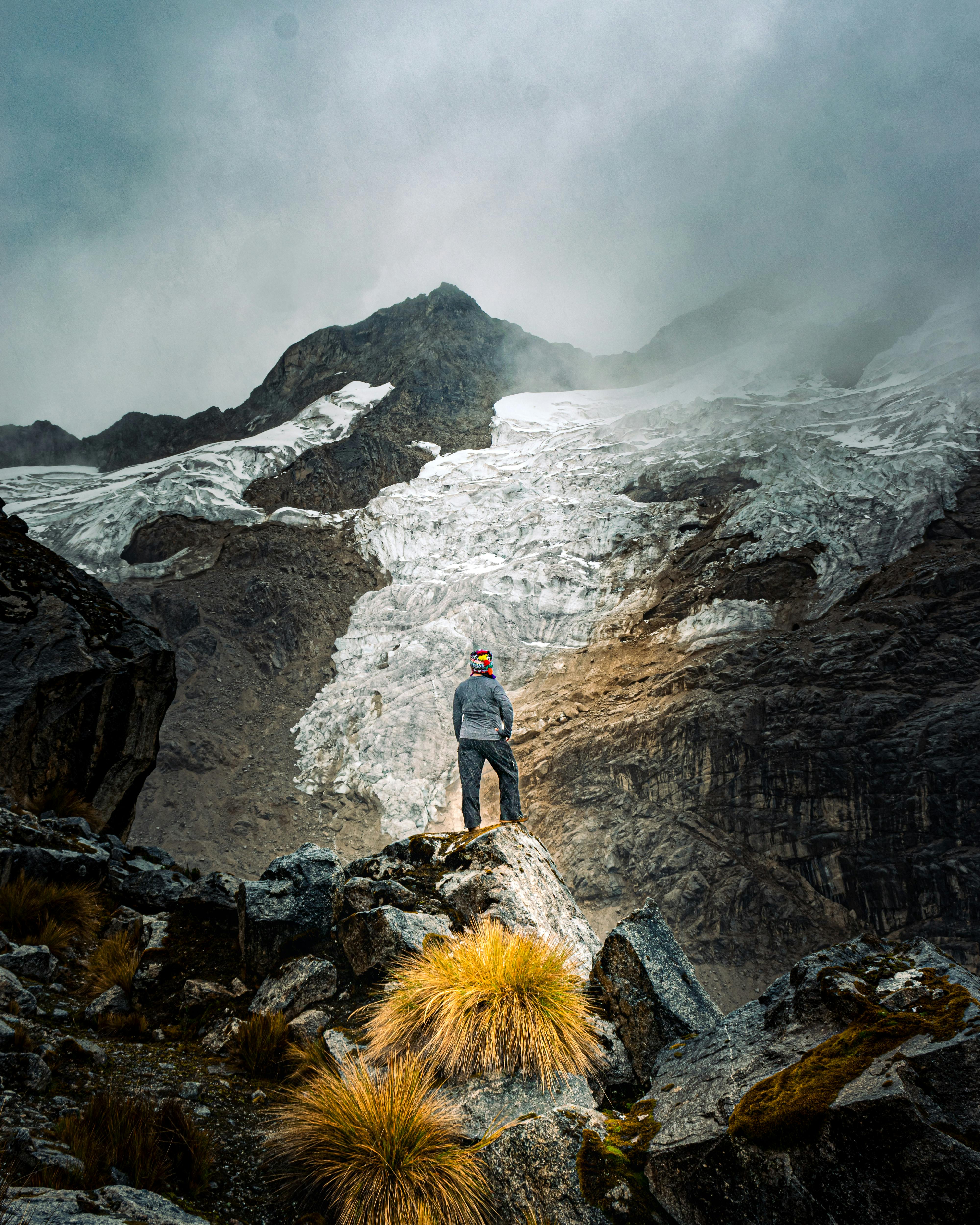 Adventurous Hiker in Peruvian Andes Landscape · Free Stock Photo