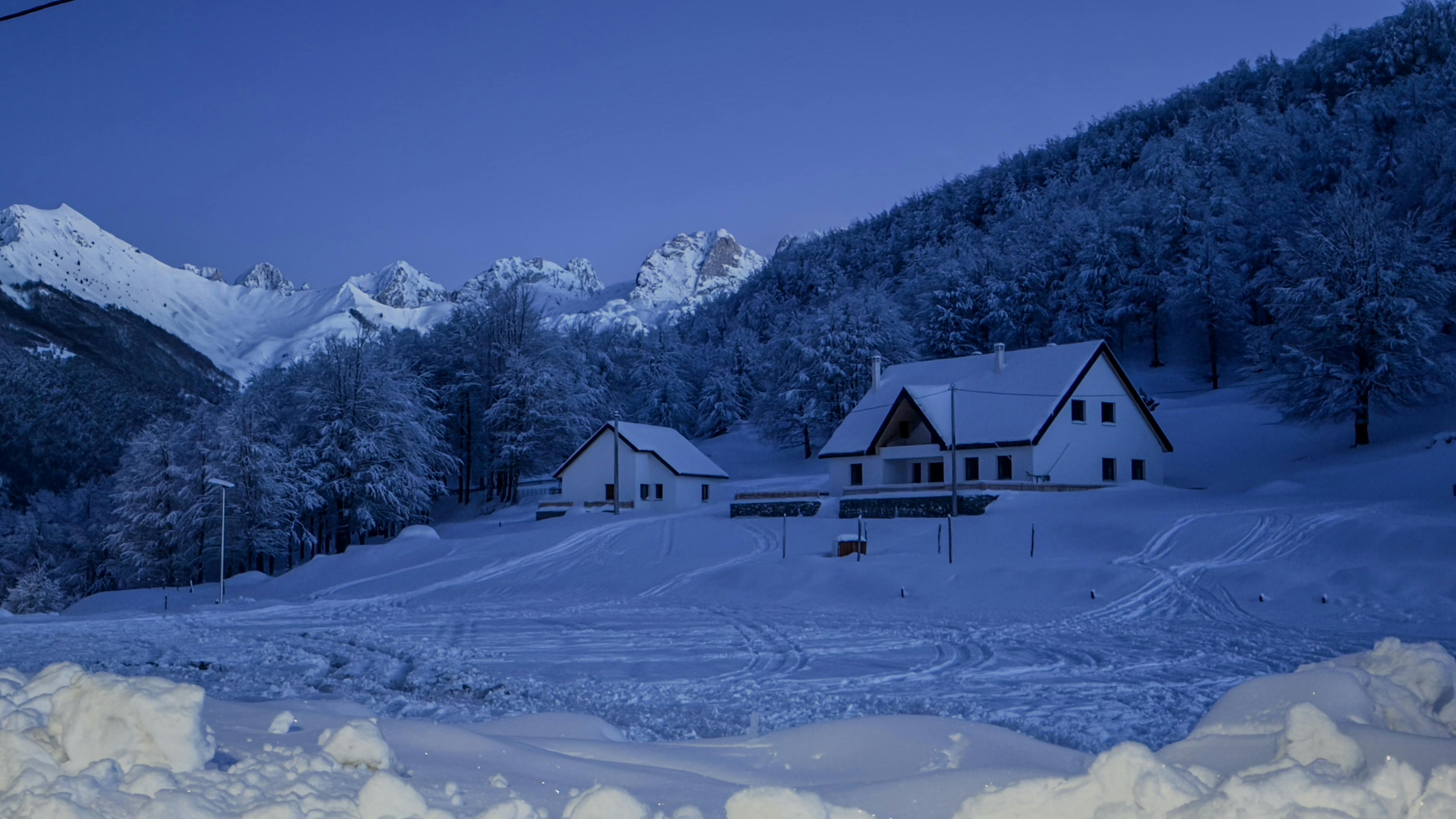 Snowy Mountain Landscape in Lëpushë, Albania · Free Stock Photo