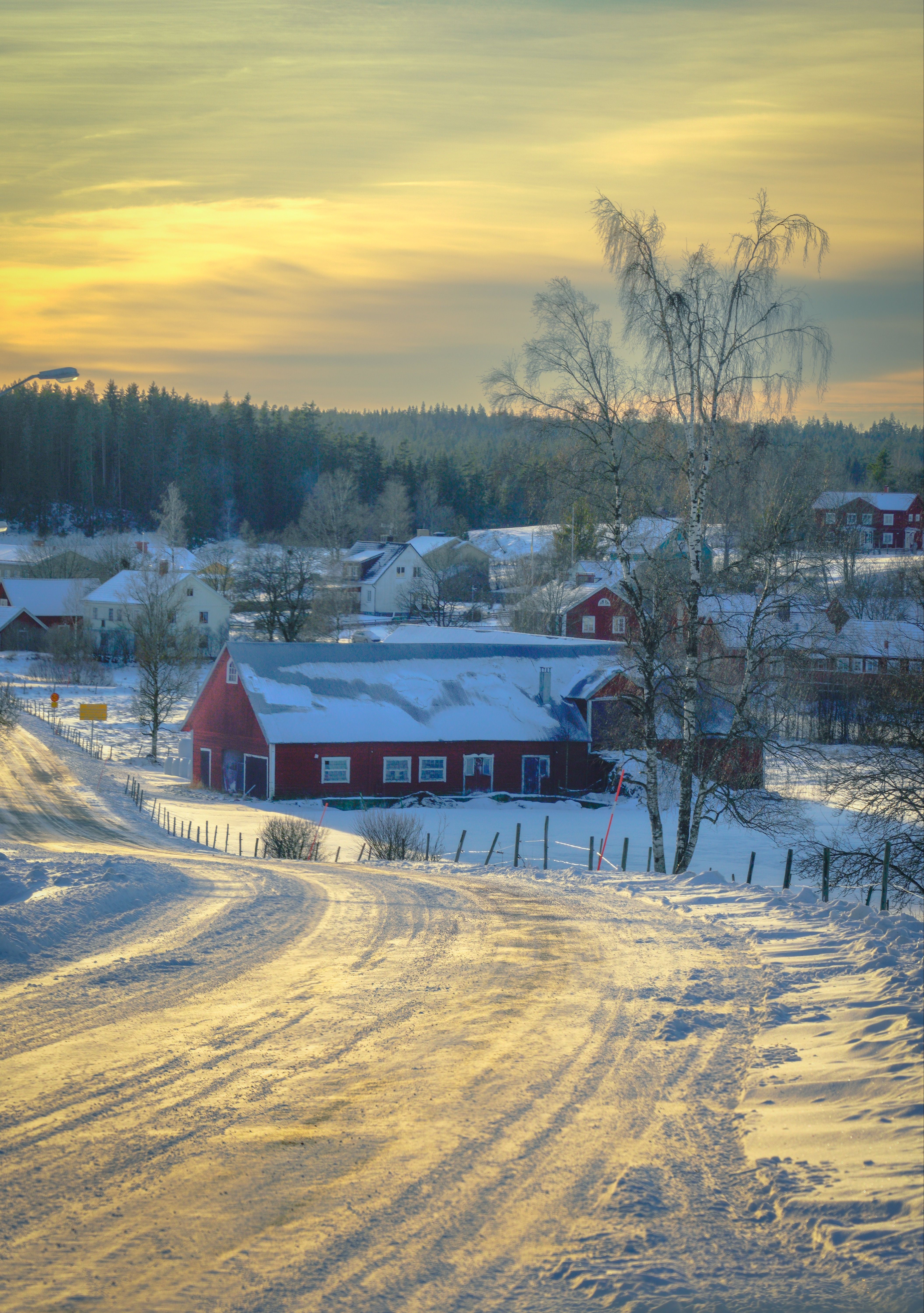 Scenic Winter Landscape in Jonkoping County, Sweden · Free Stock Photo