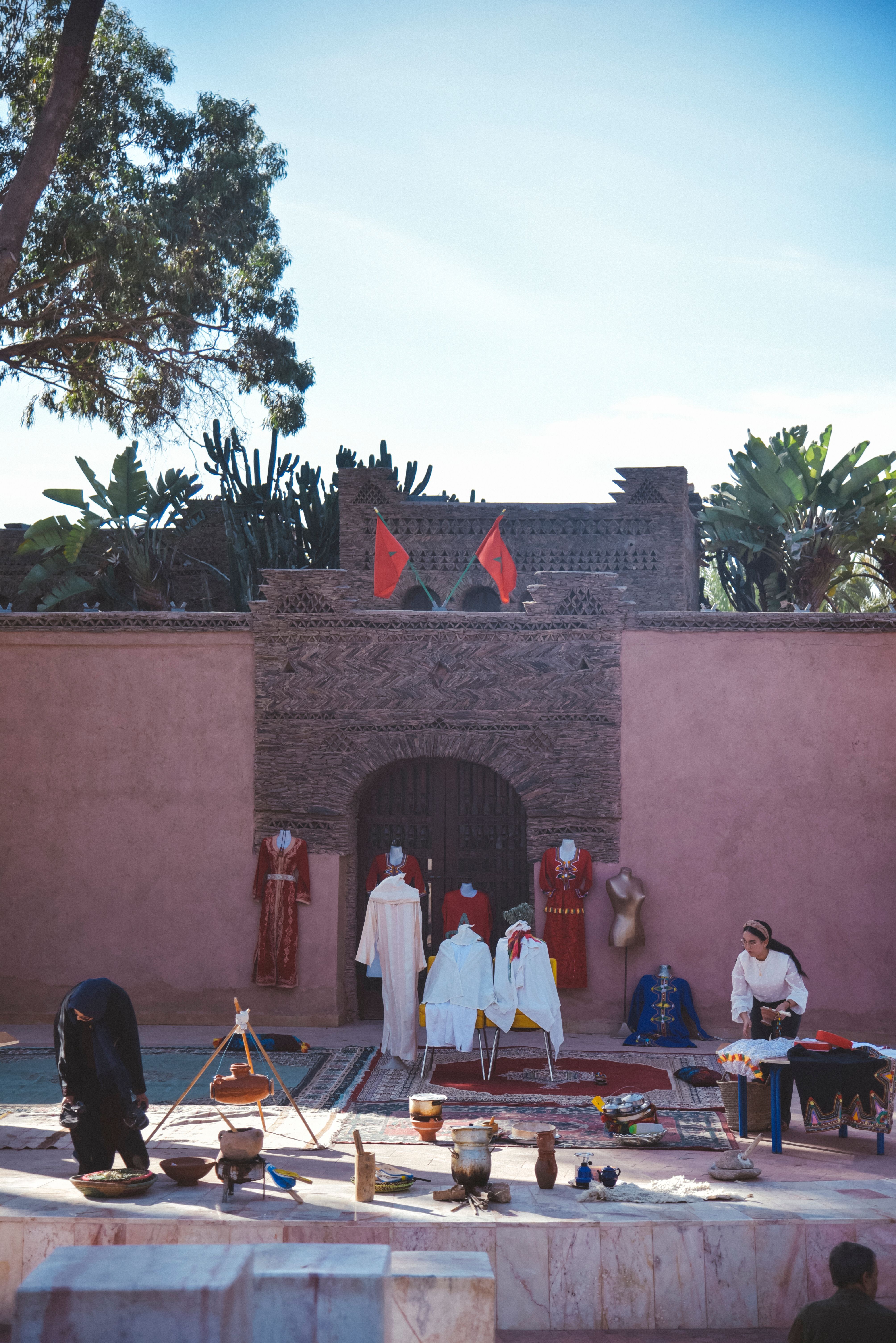 Traditional Moroccan Street Market Scene in Agadir · Free Stock Photo
