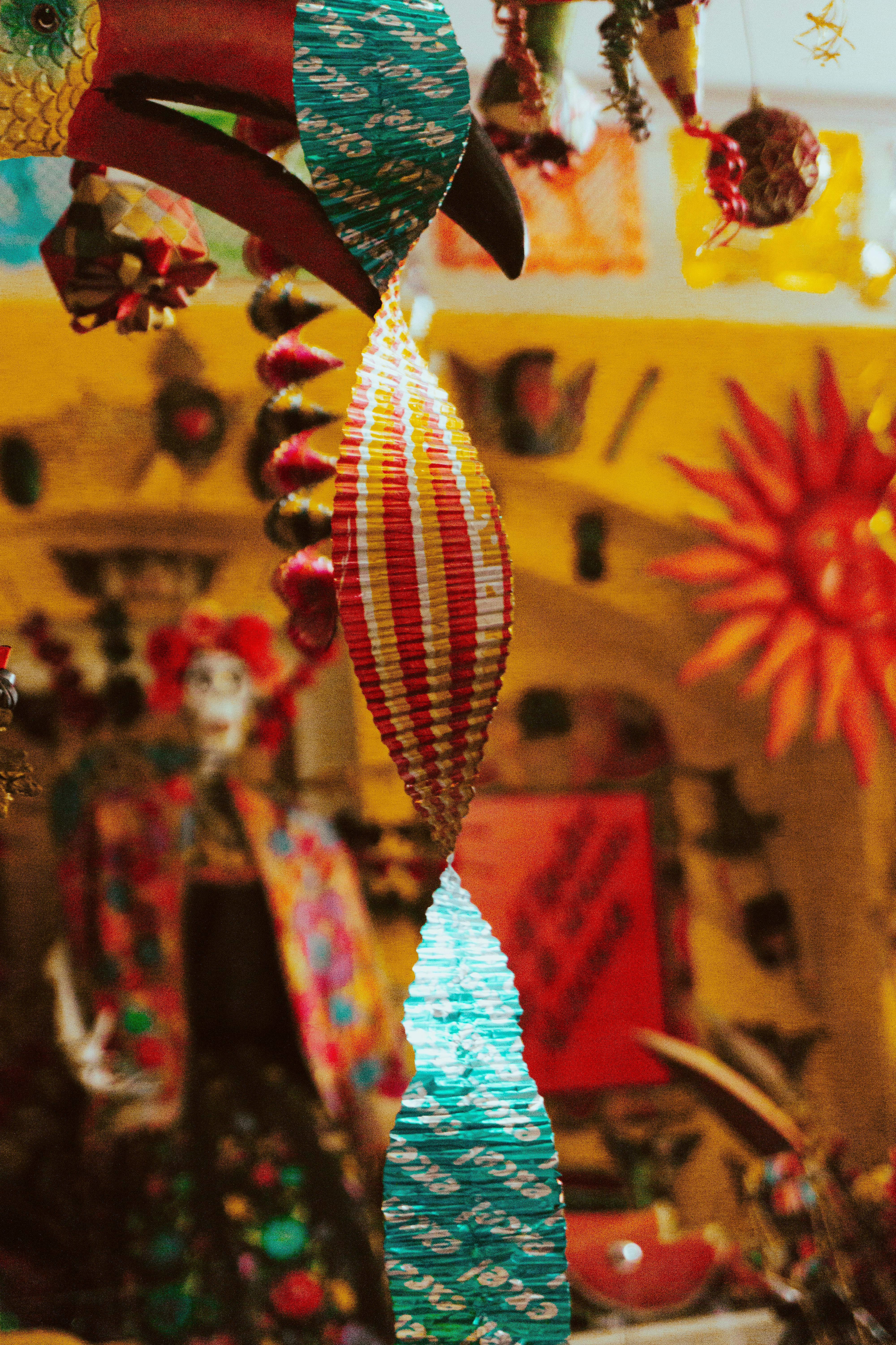 Vibrant Mexican Folk Art Decorations Close-Up · Free Stock Photo