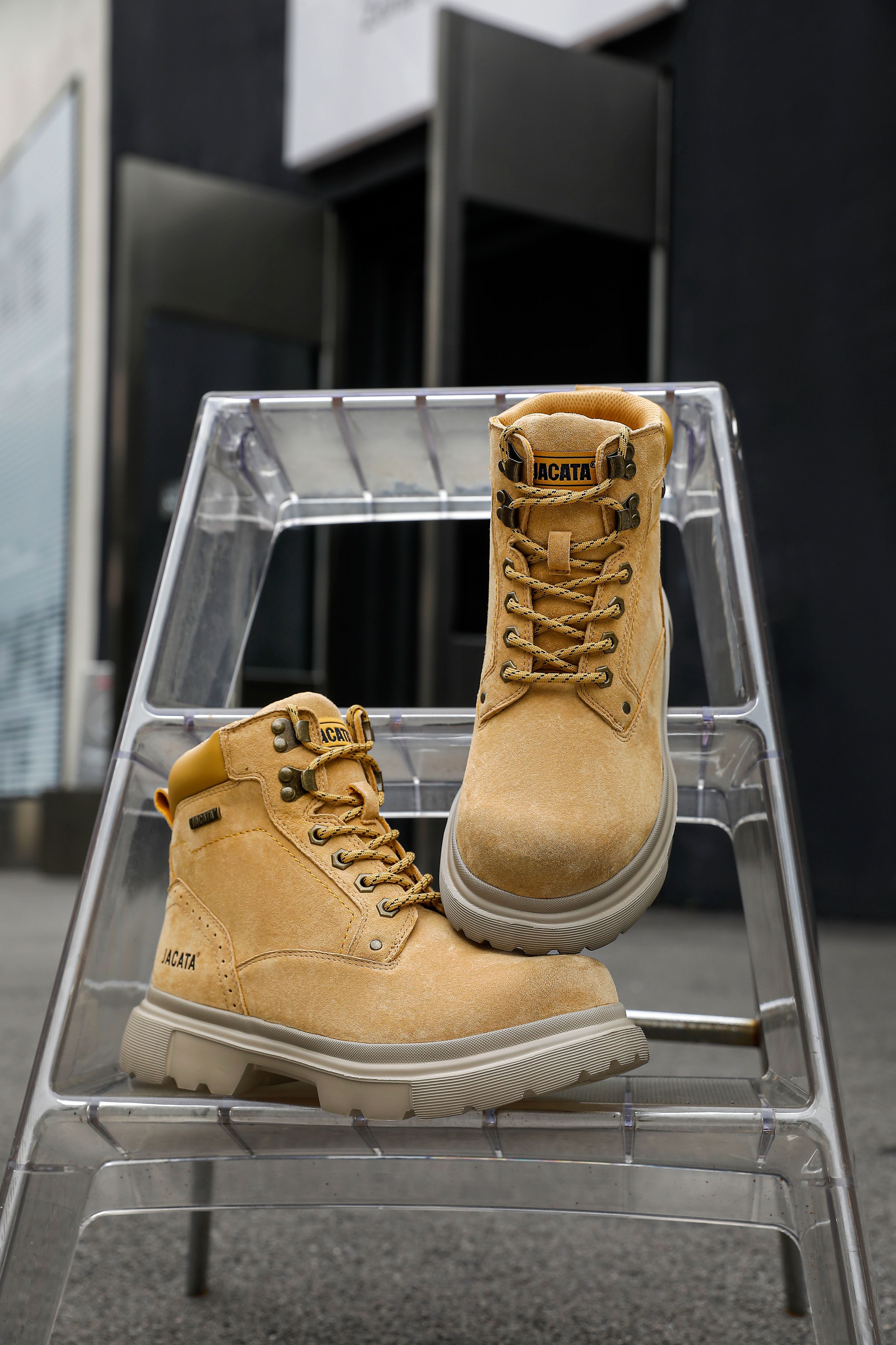 Stylish Tan Leather Boots on Display · Free Stock Photo