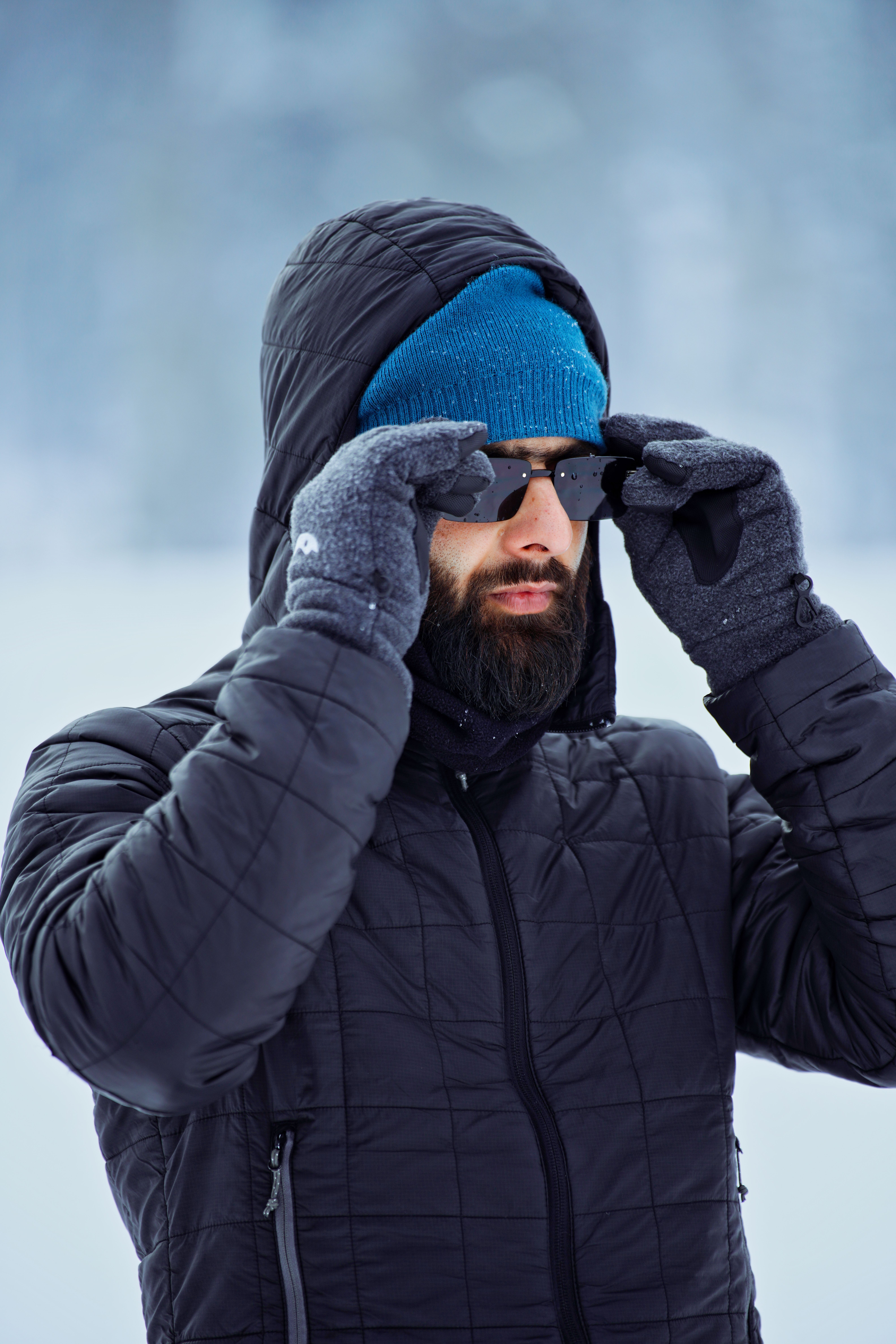 Man in Winter Attire in Snowy Jammu Kashmir · Free Stock Photo