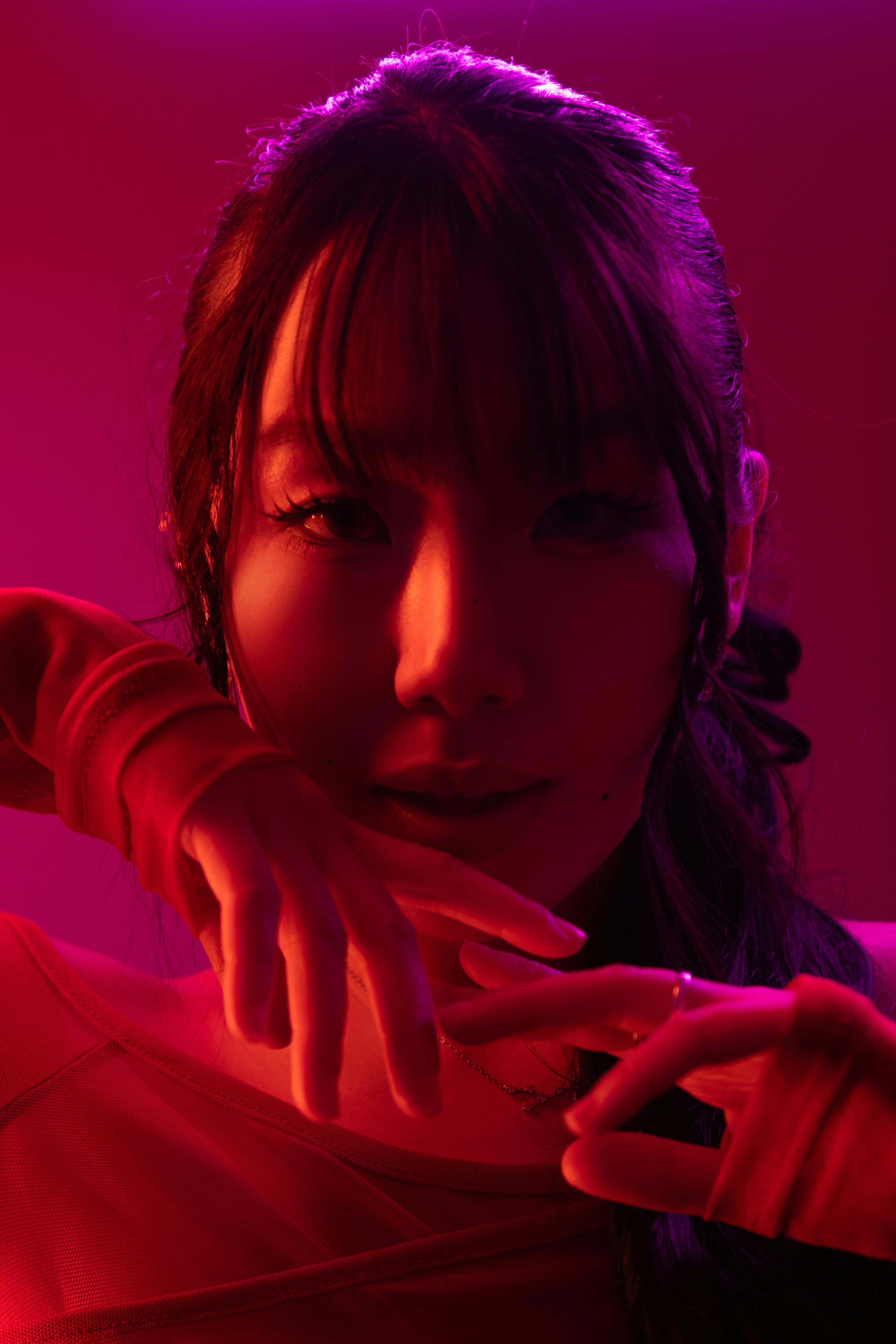 Moody Portrait with Dramatic Red Lighting · Free Stock Photo