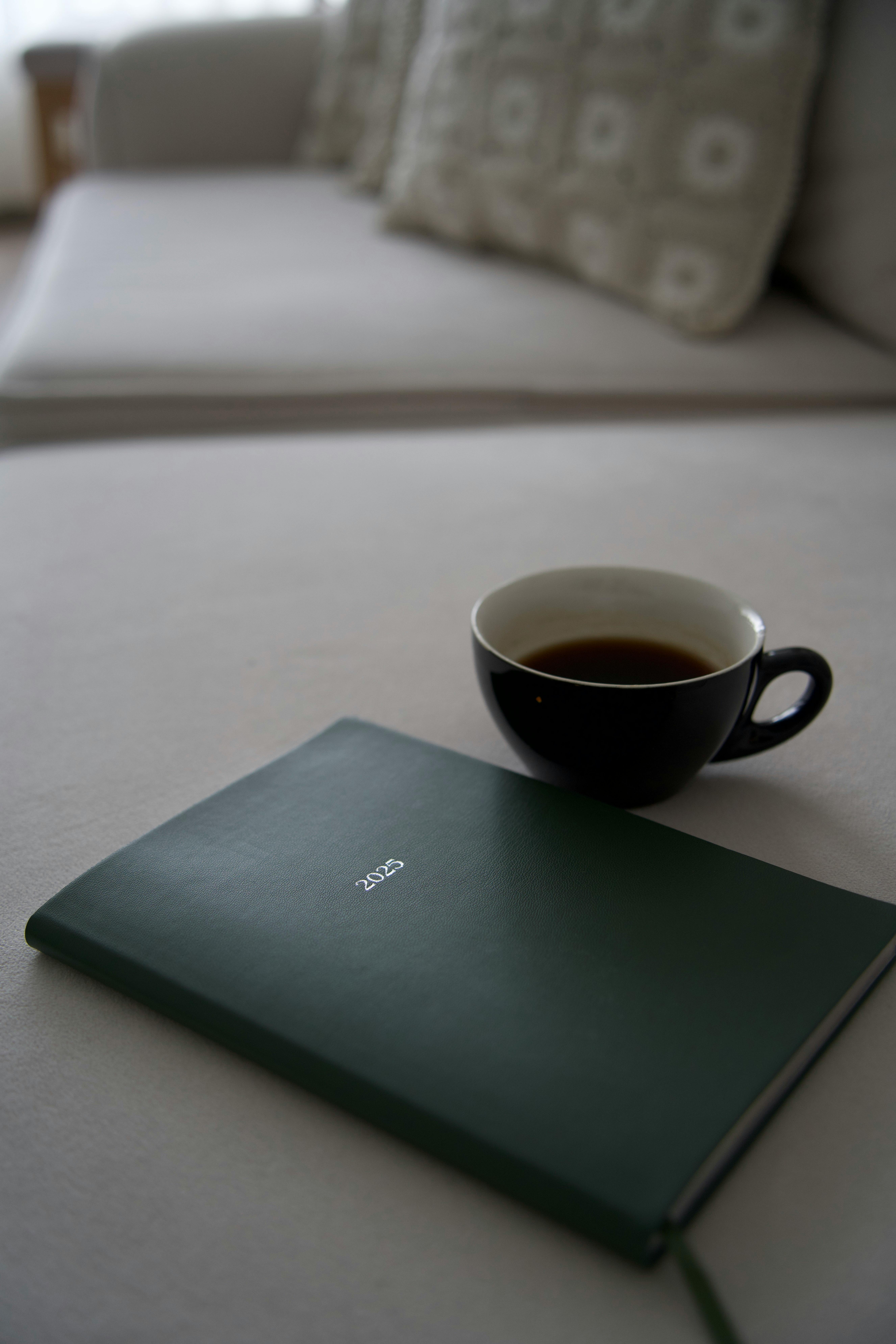 Cozy Coffee and Journal on Minimalist Sofa · Free Stock Photo