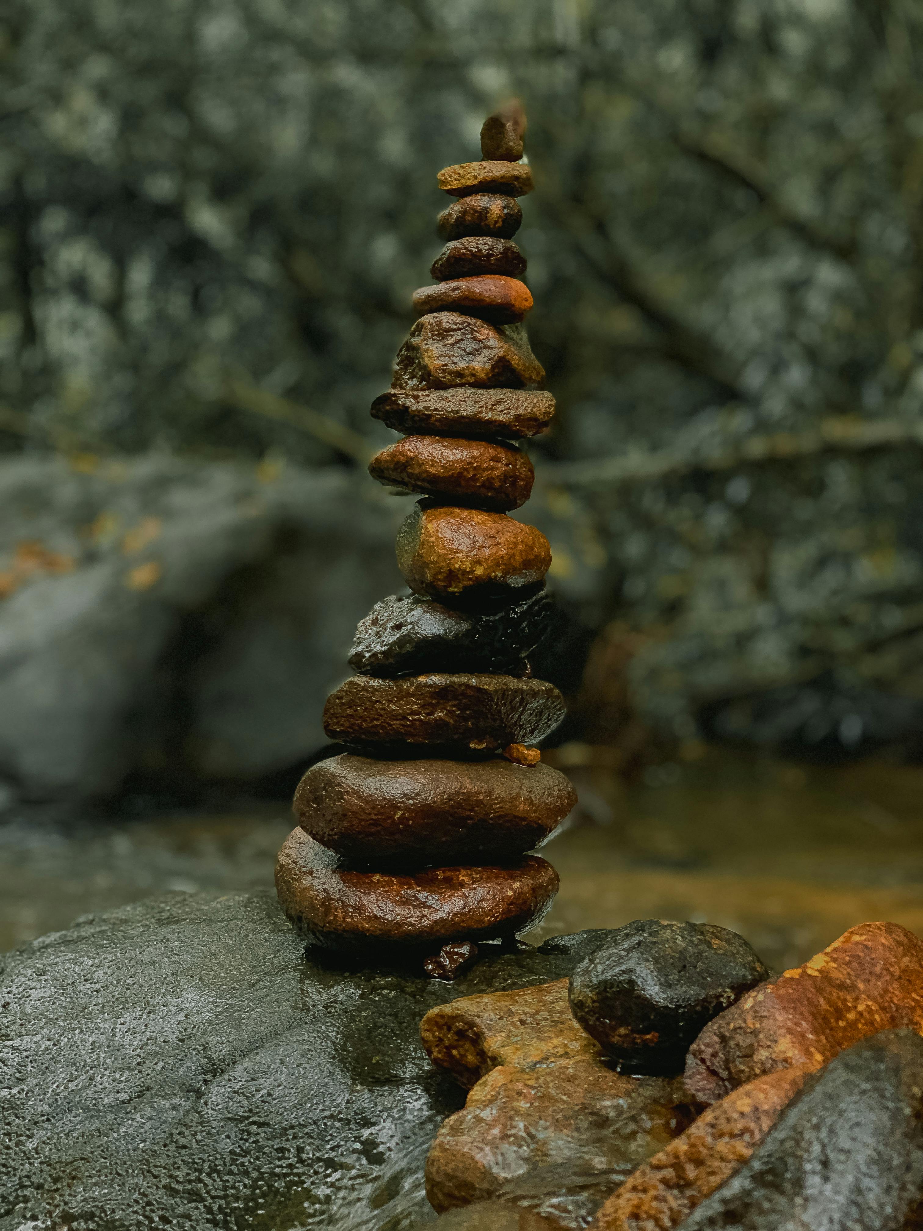 Zen Stone Tower by the River in Sri Lanka · Free Stock Photo