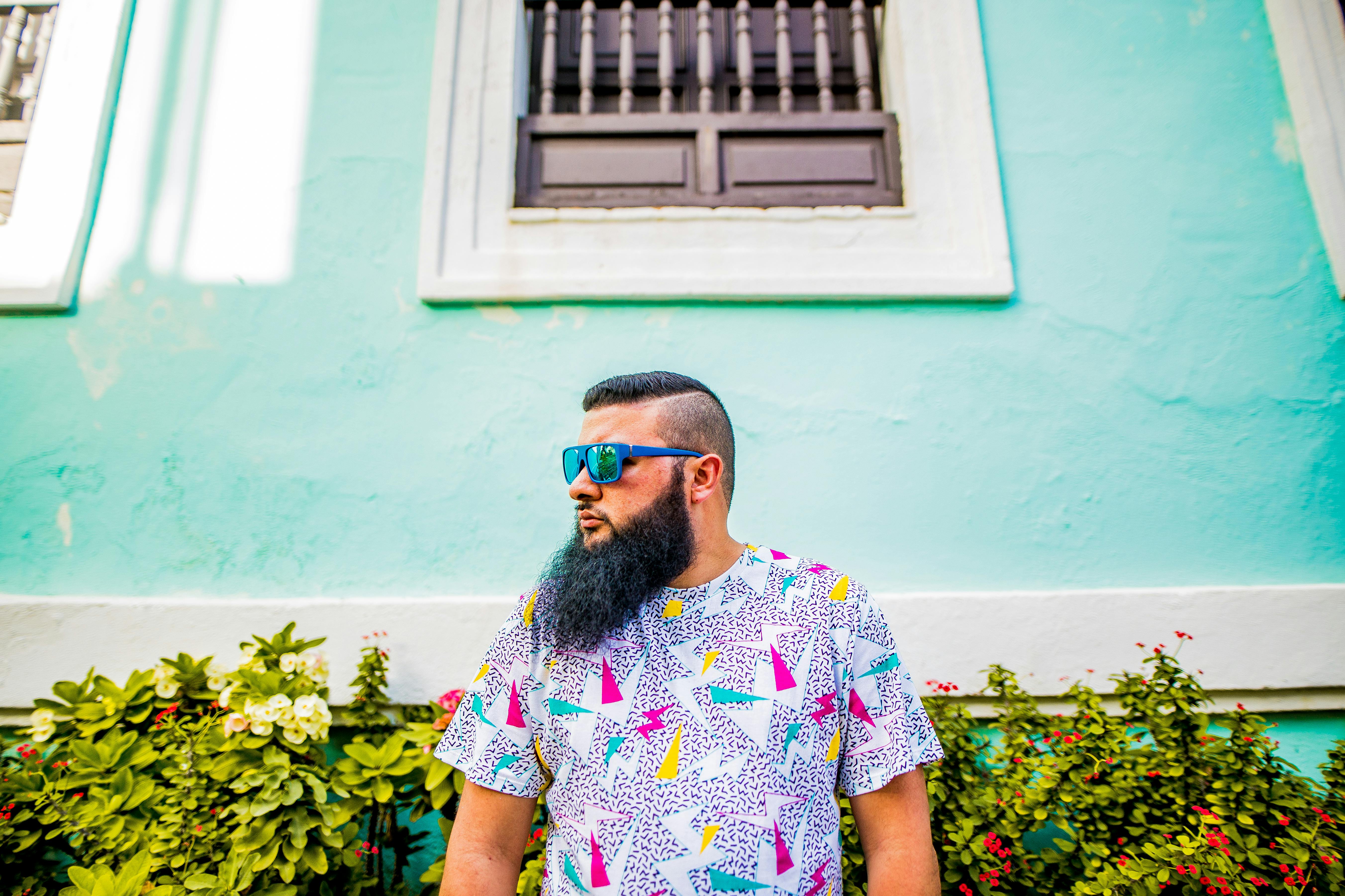 Man Wearing Blue Sunglasses · Free Stock Photo
