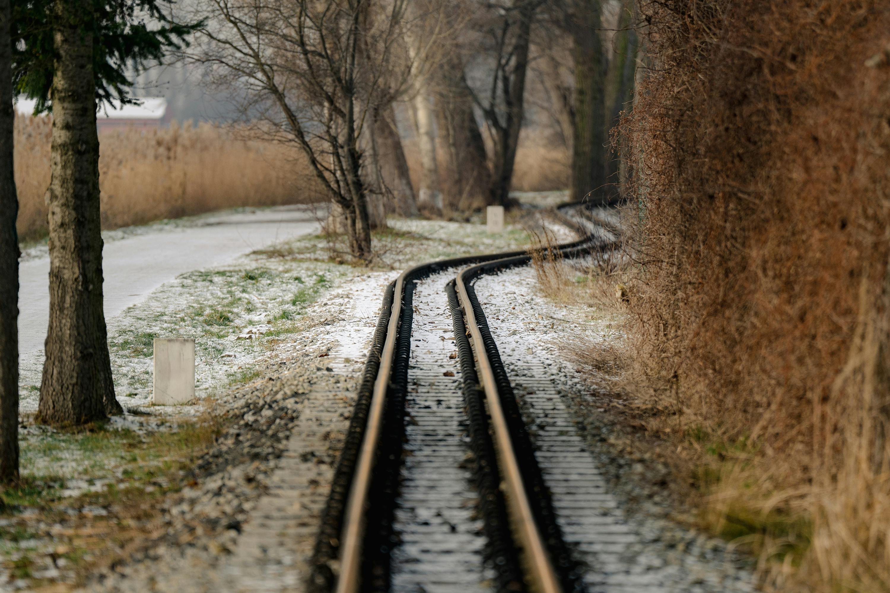 Winter Railway Track in Poznań, Poland · Free Stock Photo
