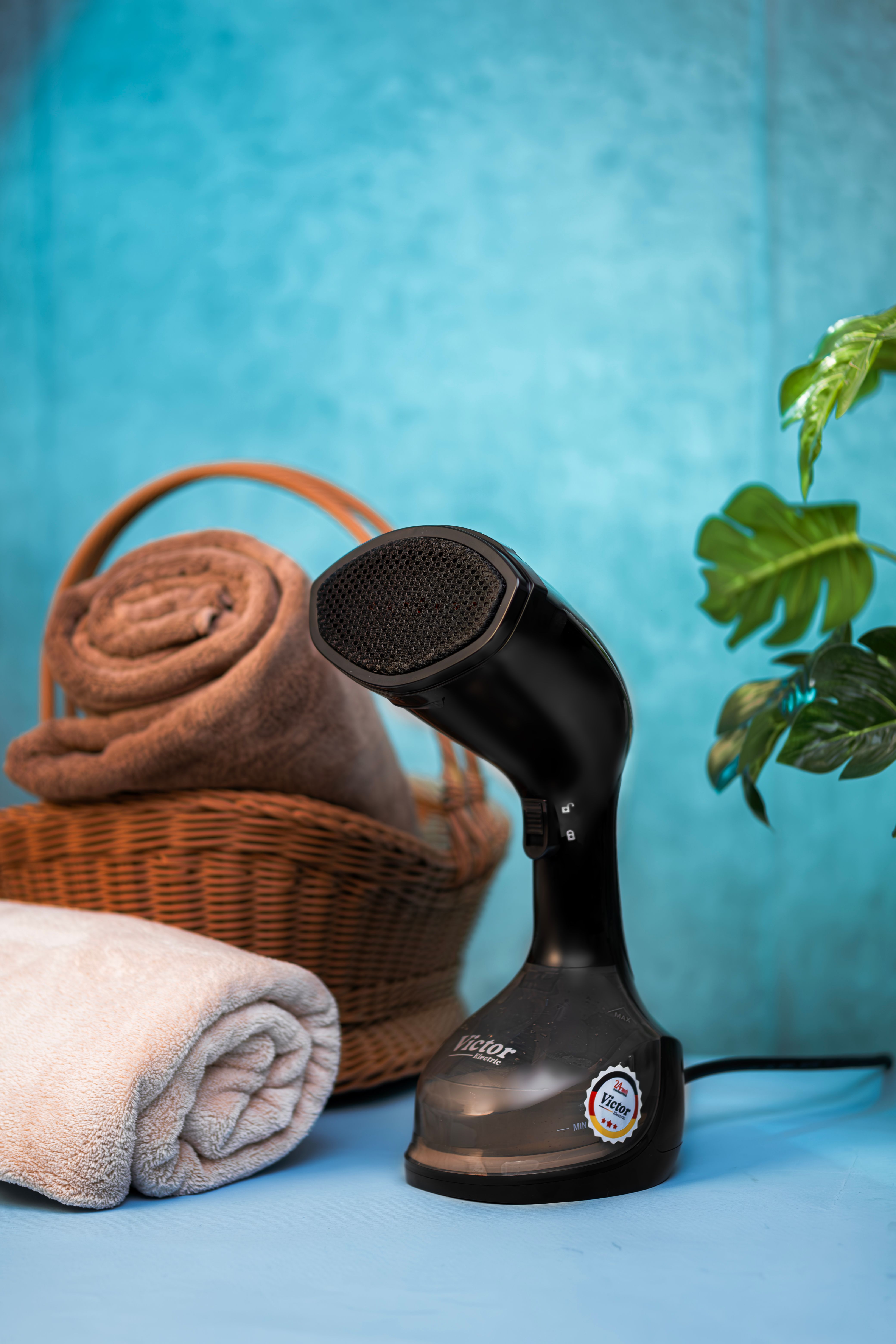 Elegant Handheld Garment Steamer with Towels · Free Stock Photo