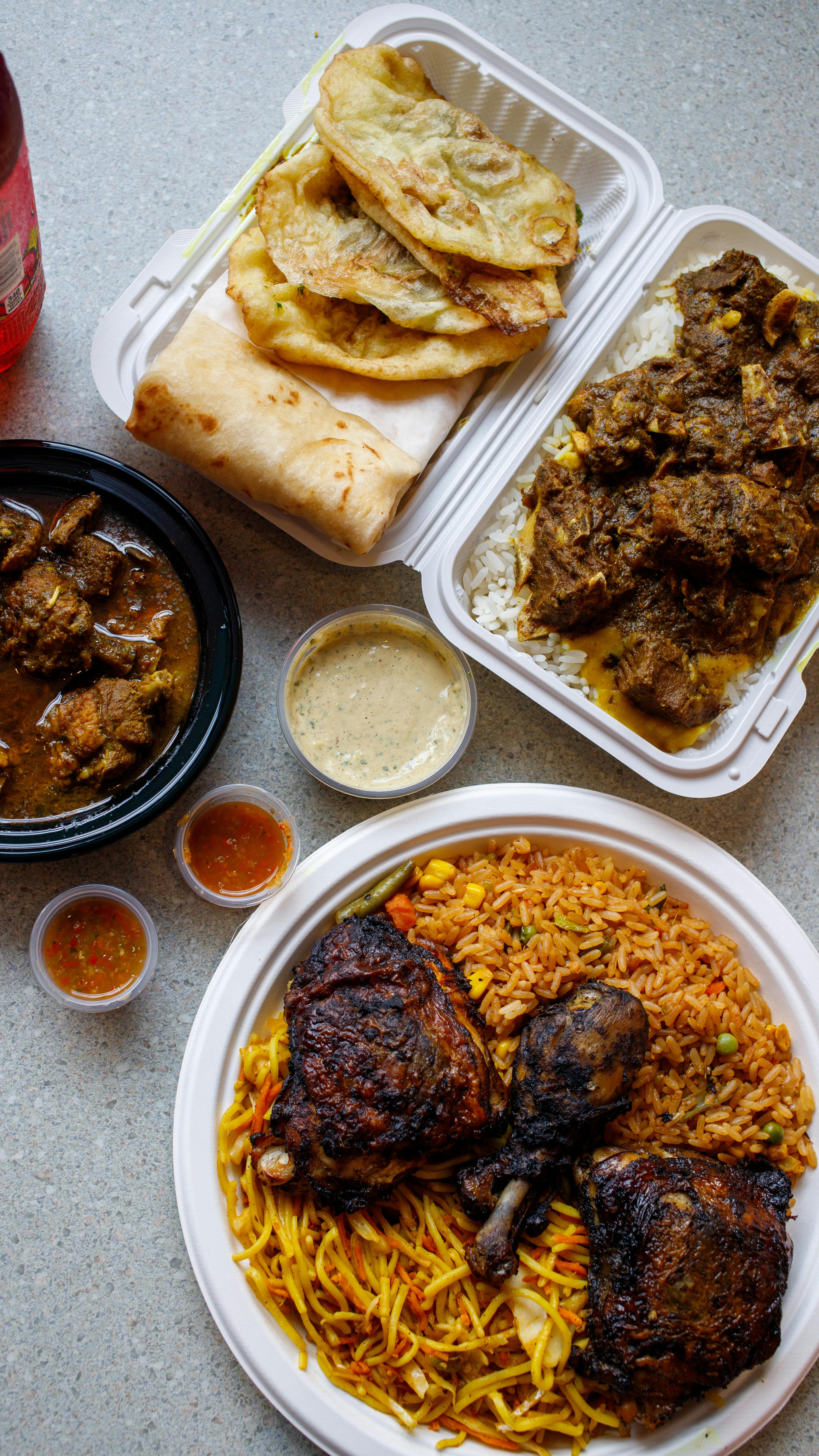 Diverse Platter of Delicious African Dishes · Free Stock Photo
