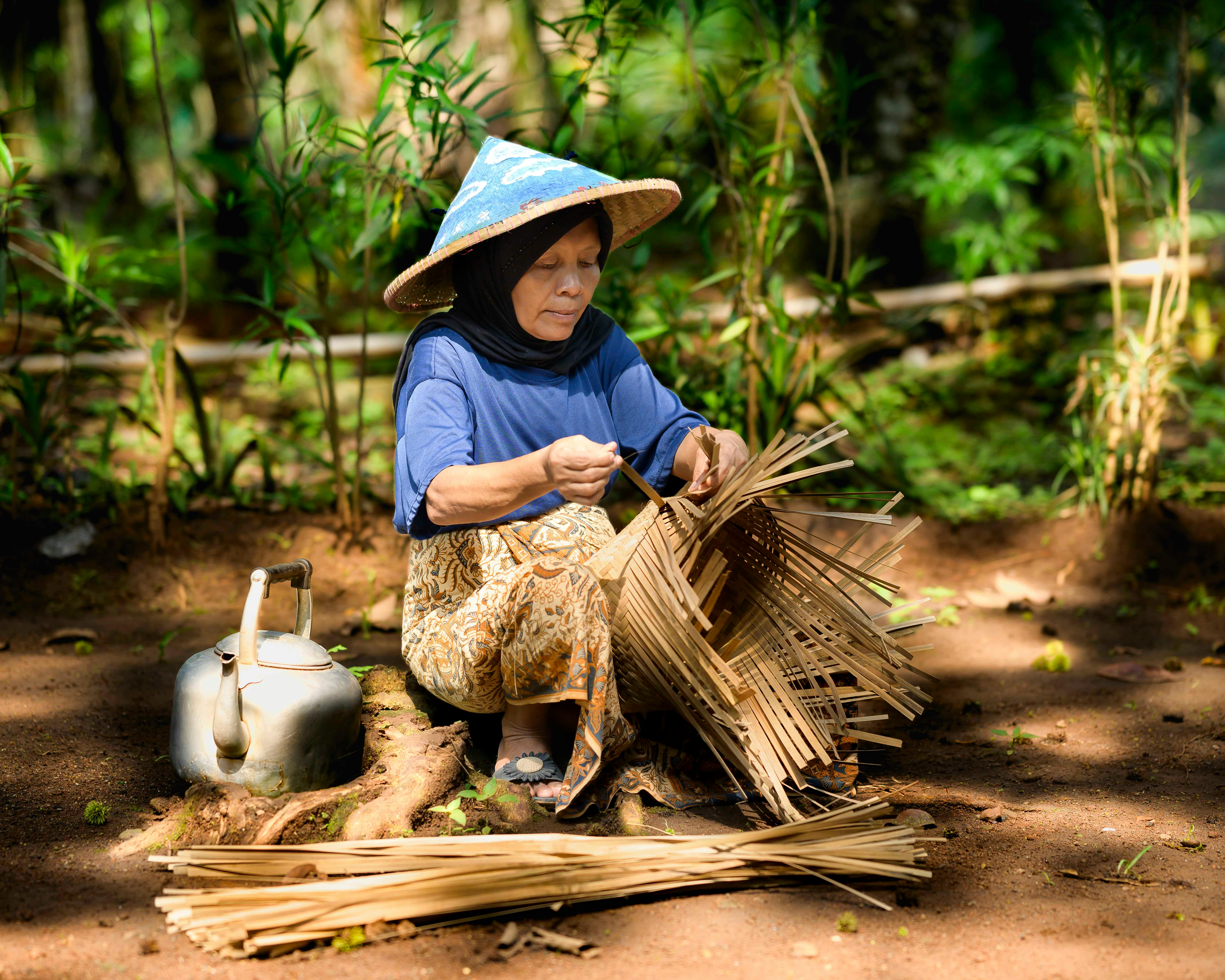 Traditional Bamboo Weaving in Jakarta · Free Stock Photo