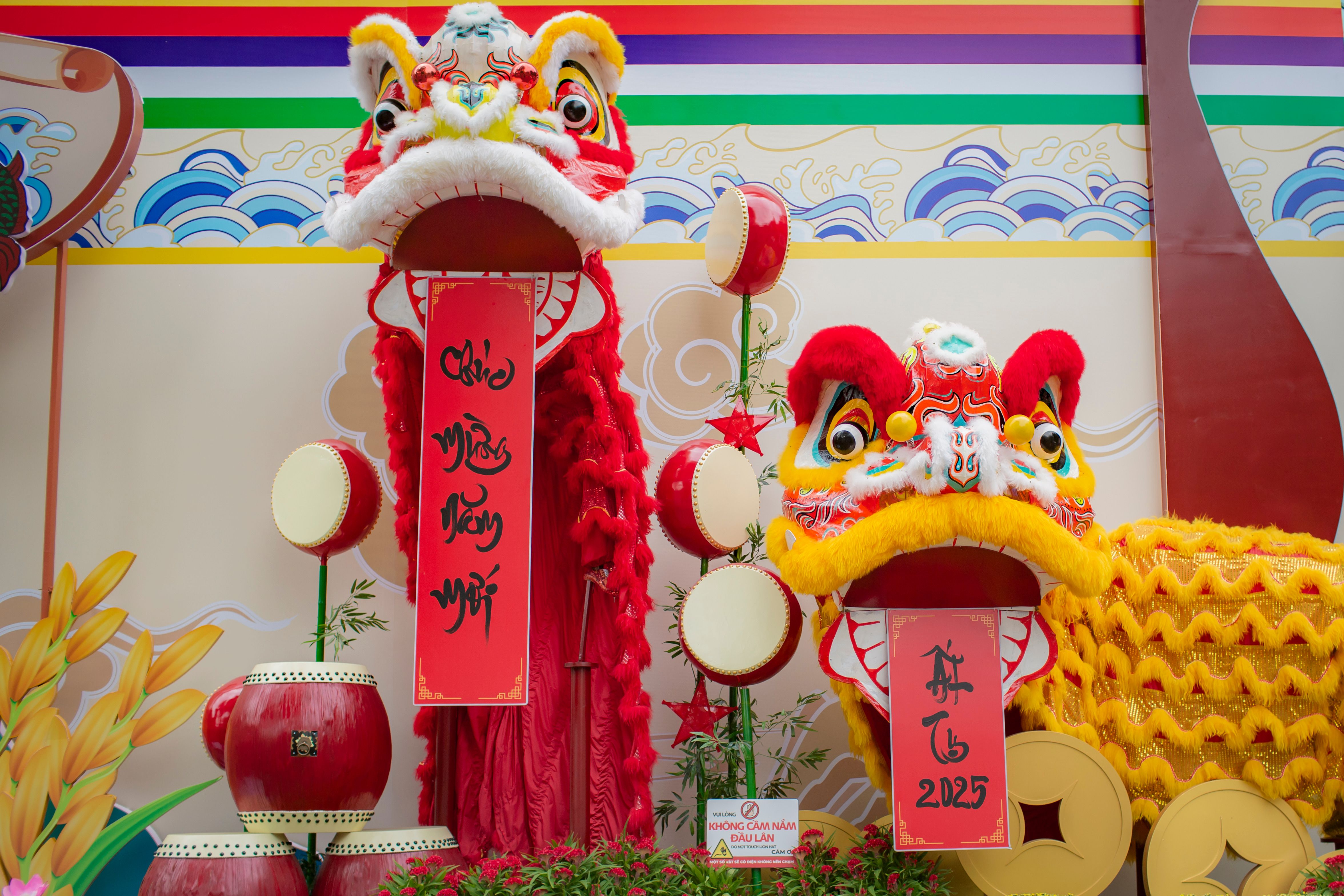 Vibrant Traditional Lion Dance Display · Free Stock Photo