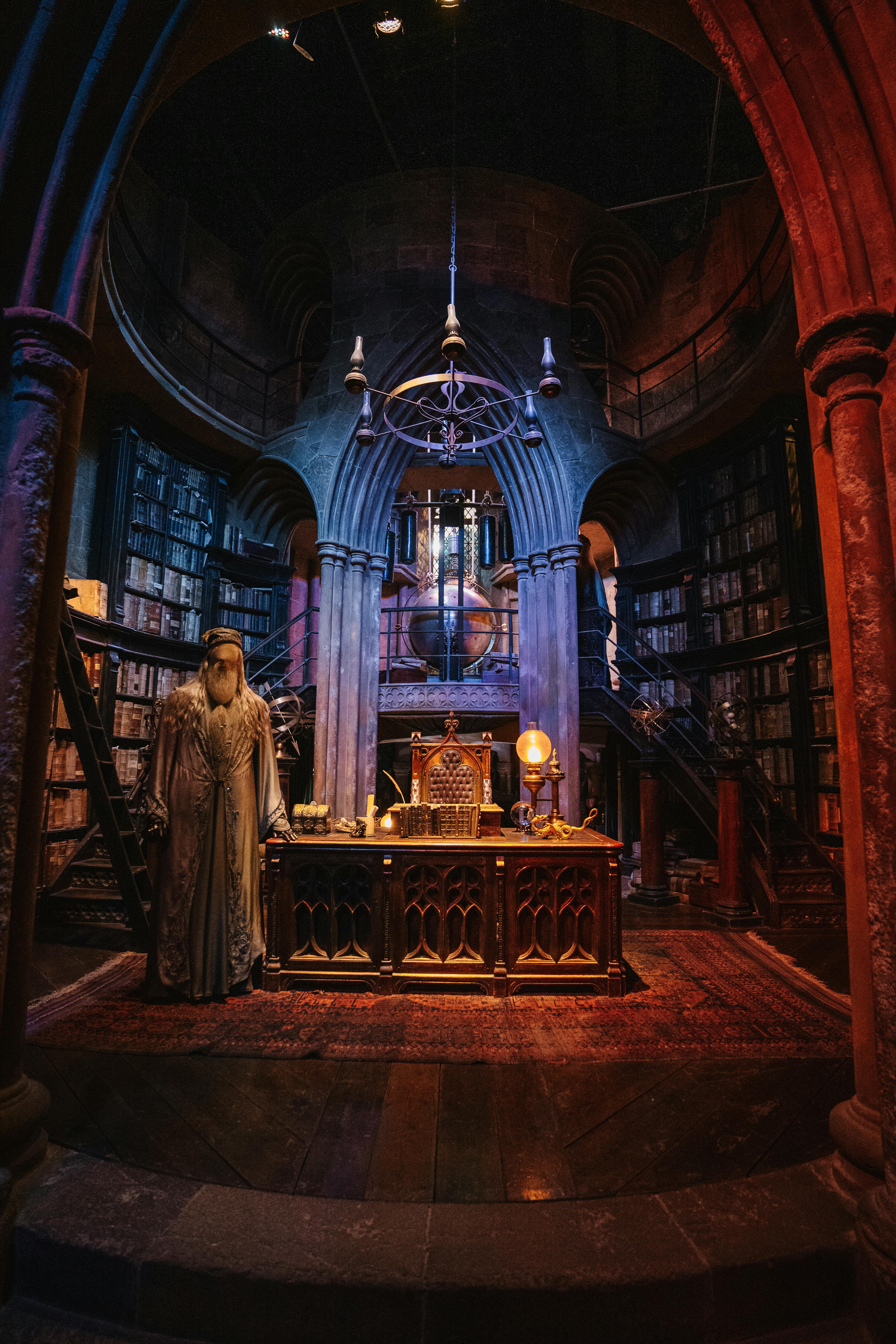 Mysterious Gothic Library with Antique Decor · Free Stock Photo